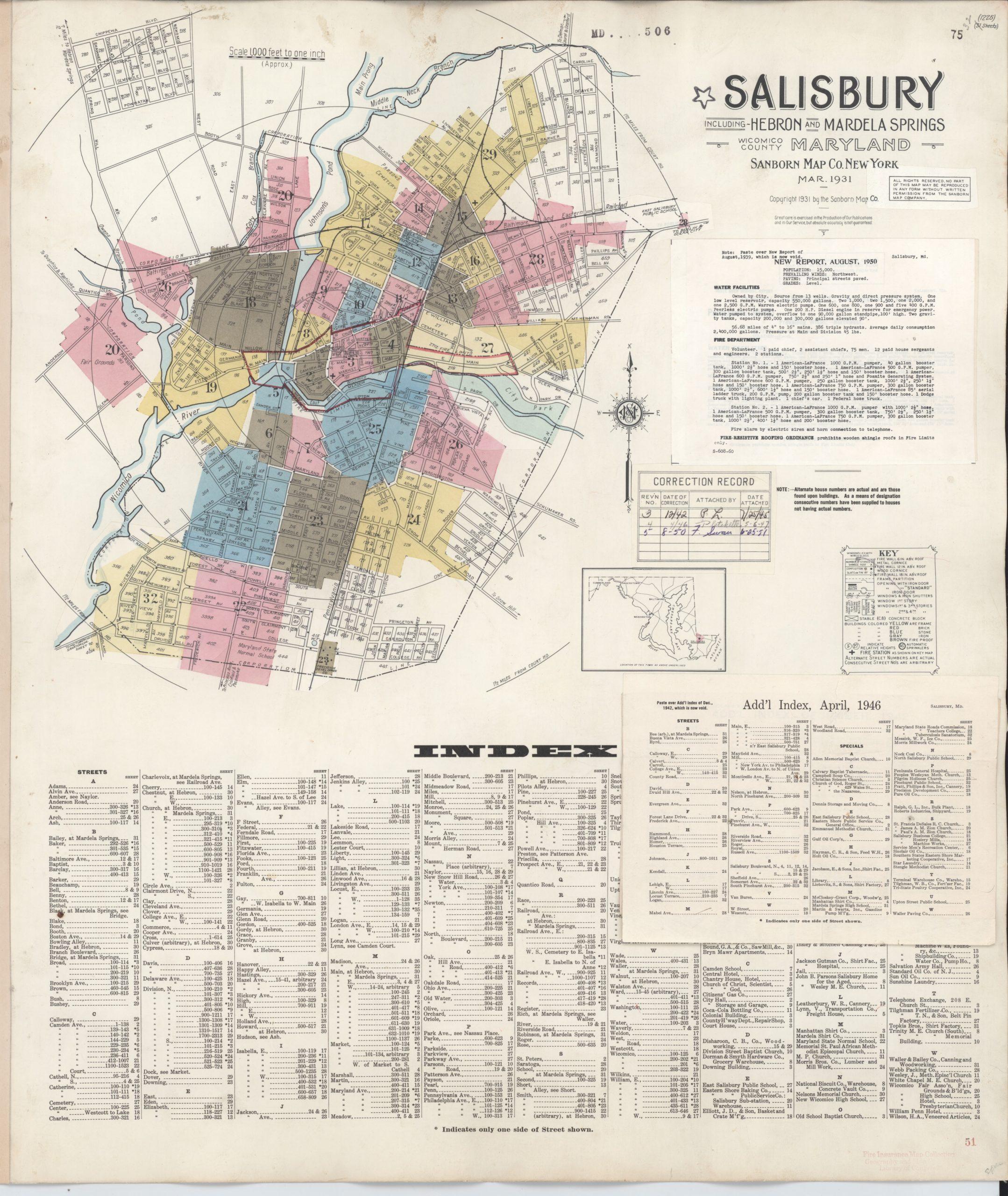 Salisbury, Maryland (1931)(1) - Sanborn Fire Maps