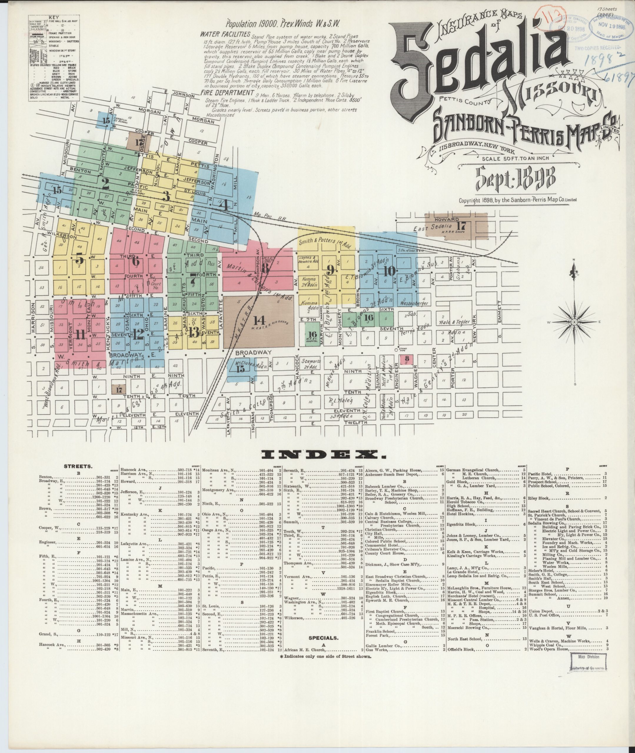 Sedalia, Missouri (1898) - Sanborn Fire Maps