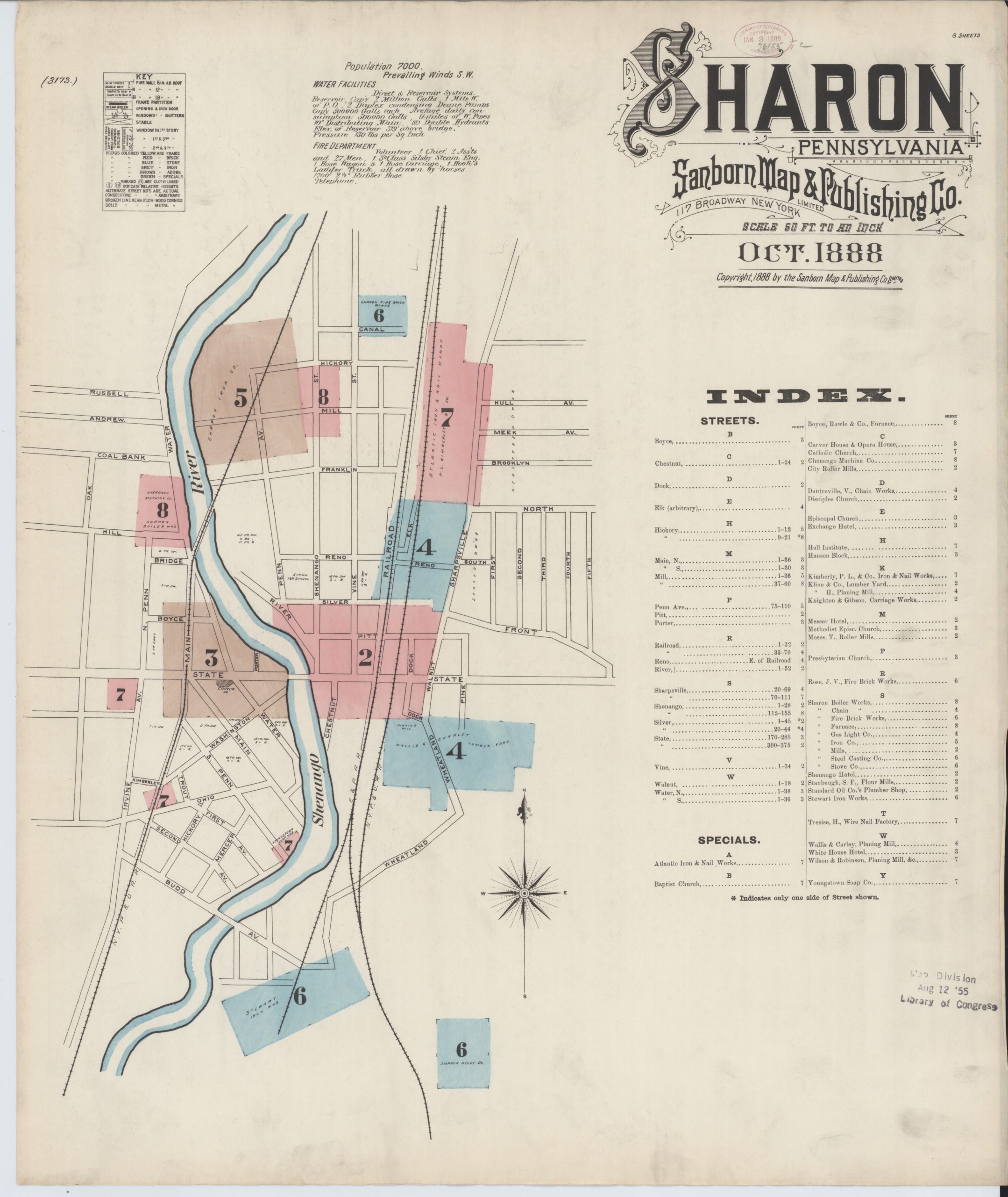 Sharon, Pennsylvania (1888) - Sanborn Fire Maps