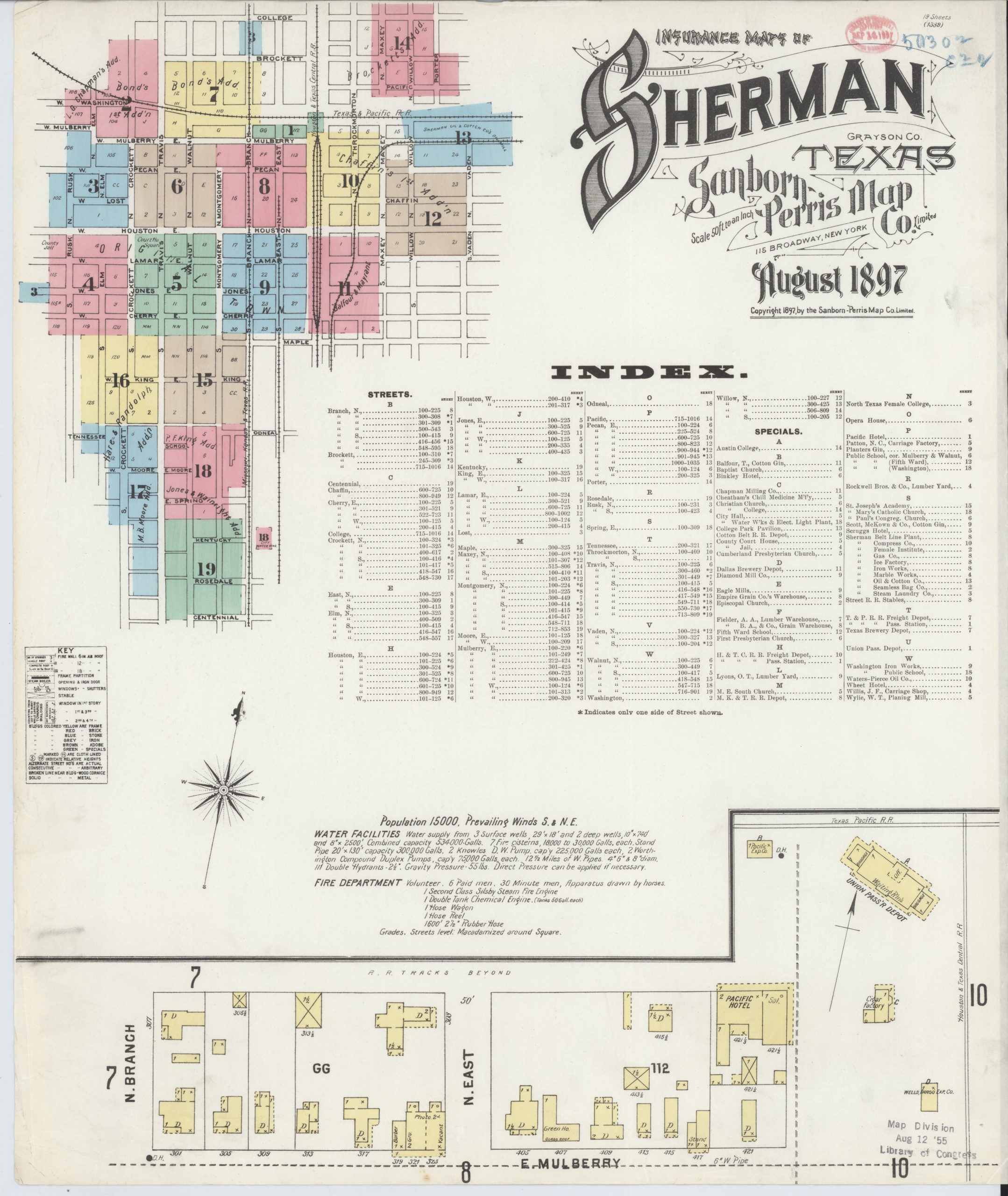 Sherman, Texas (1897) - Sanborn Fire Maps