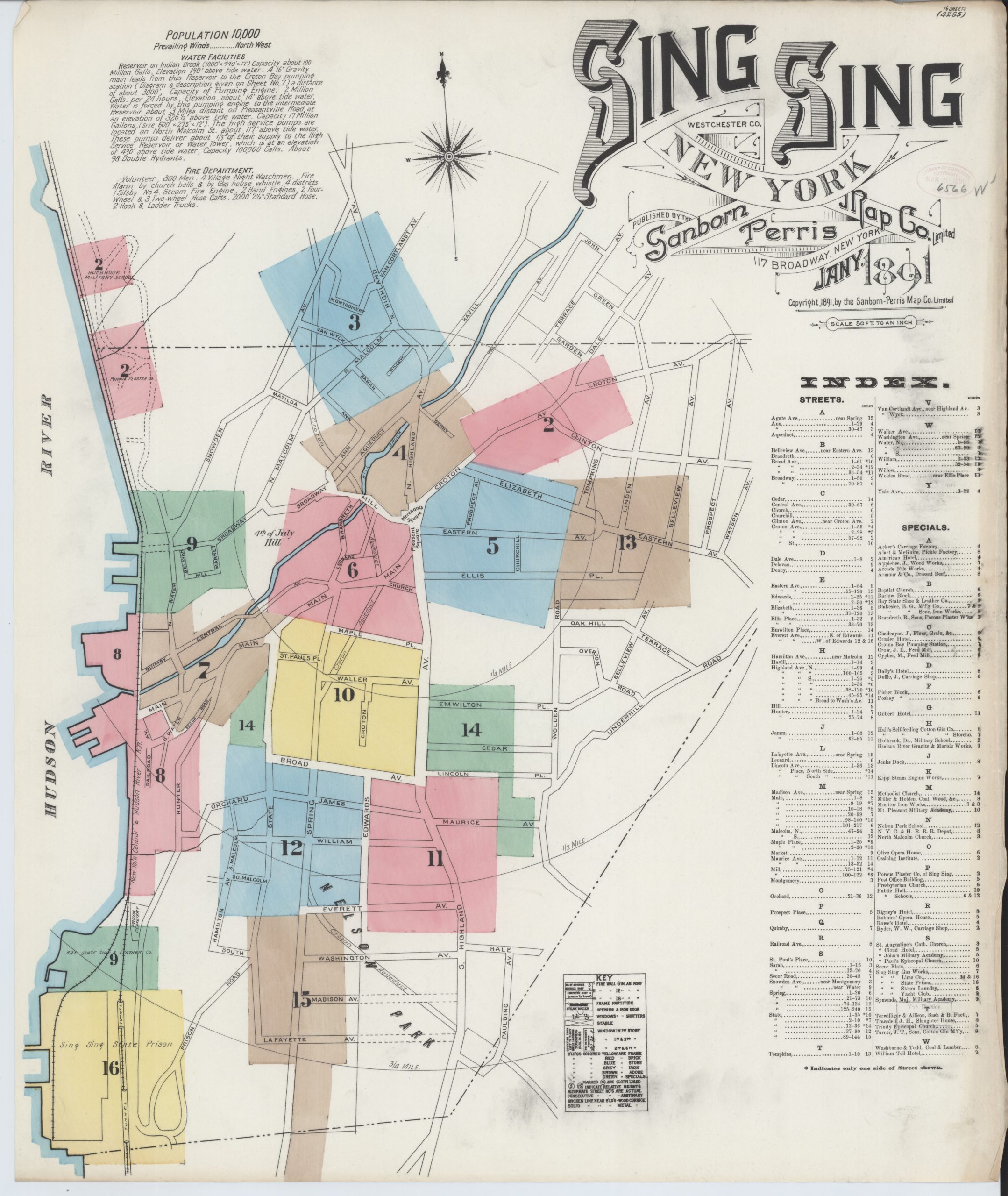 Sing Sing, New York (1891) - Sanborn Fire Maps