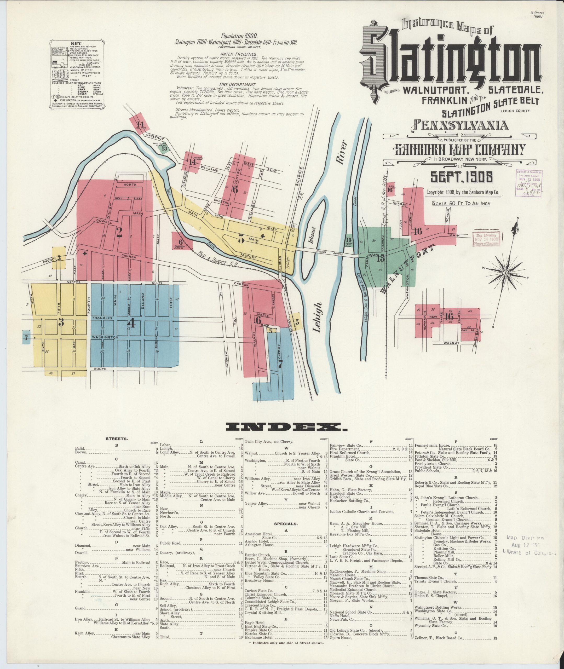 Slatington, Pennsylvania (1908) - Sanborn Fire Maps