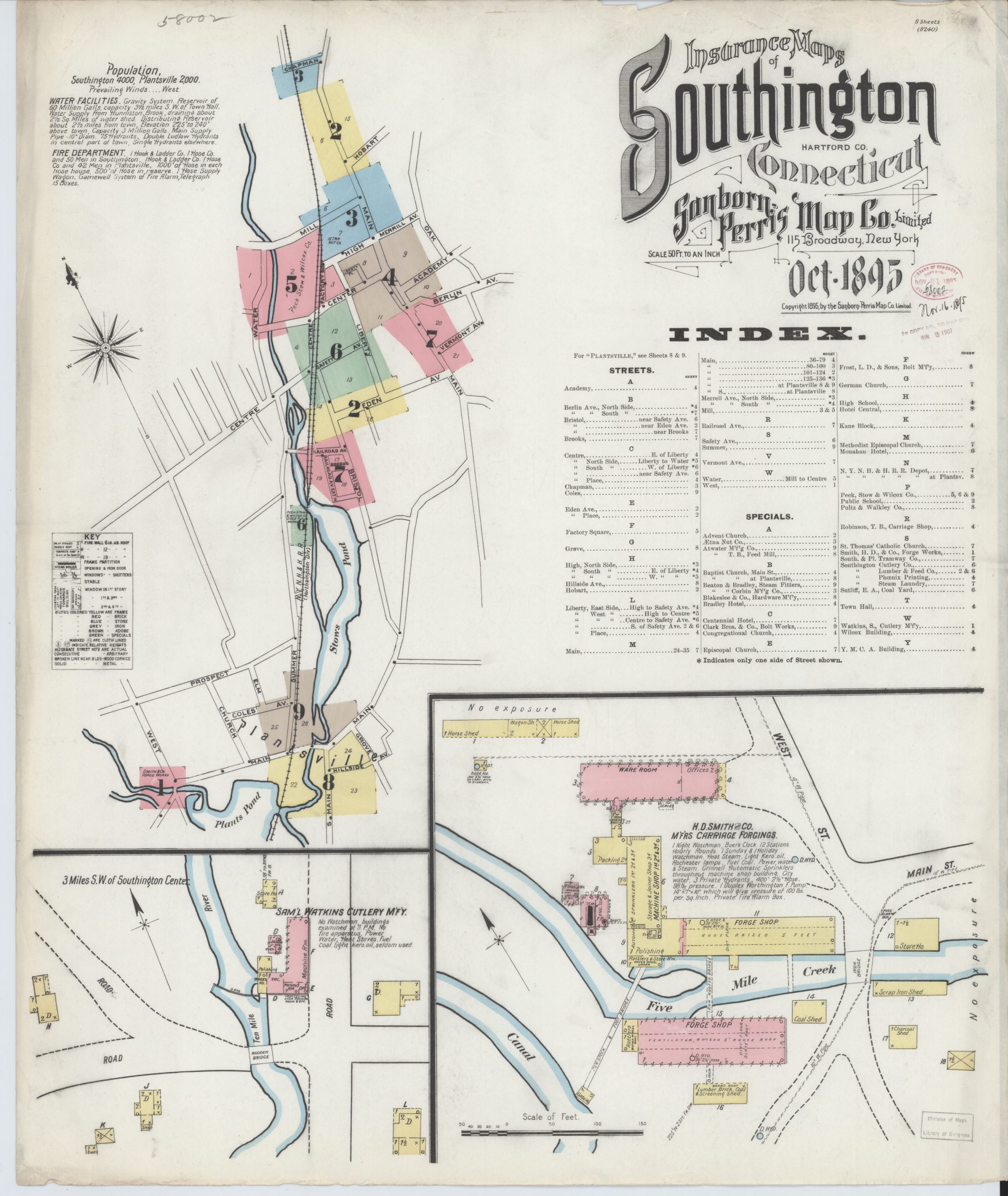 Southington, Connecticut (1895) - Sanborn Fire Maps