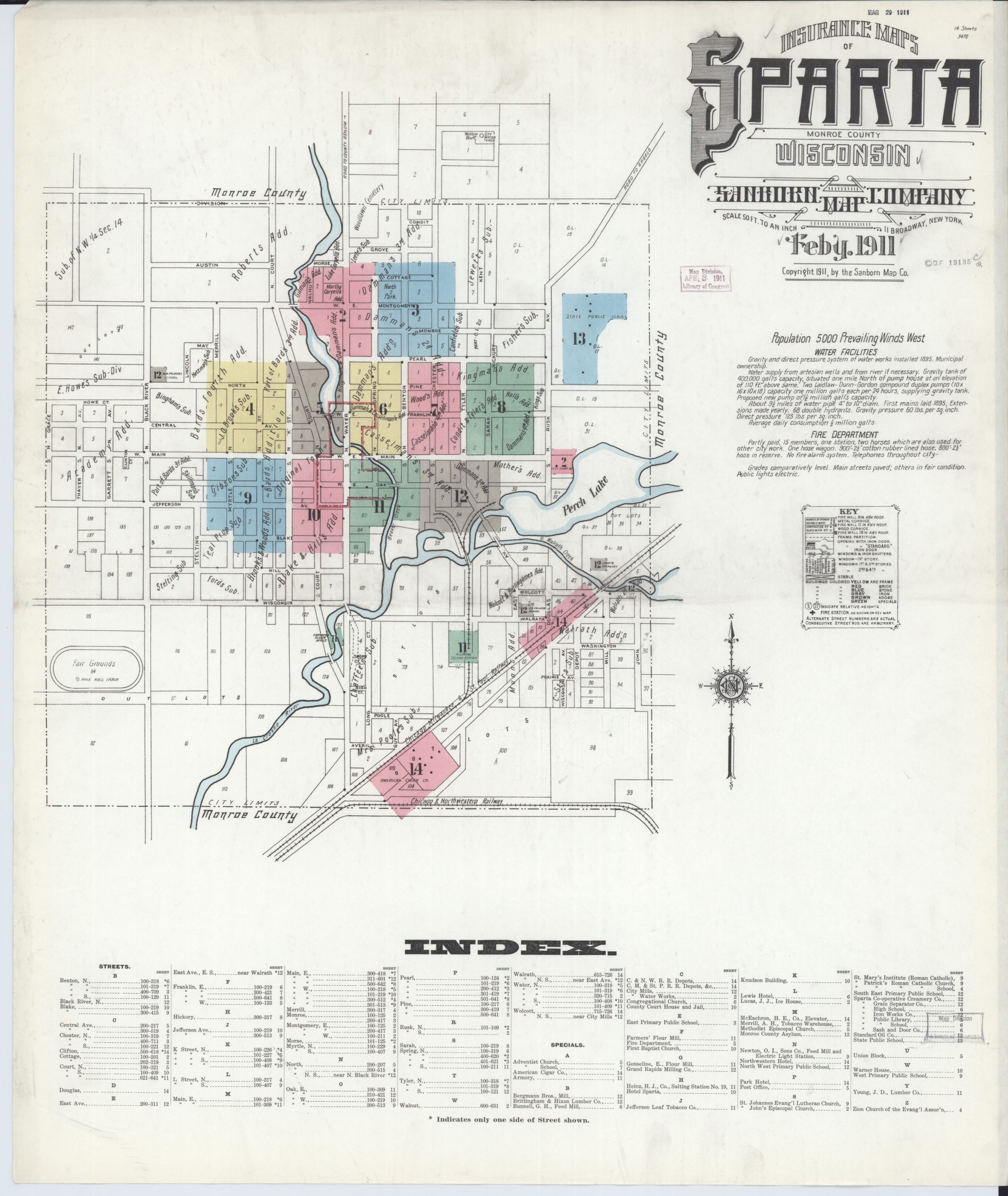 Sparta, Wisconsin (1911) - Sanborn Fire Maps