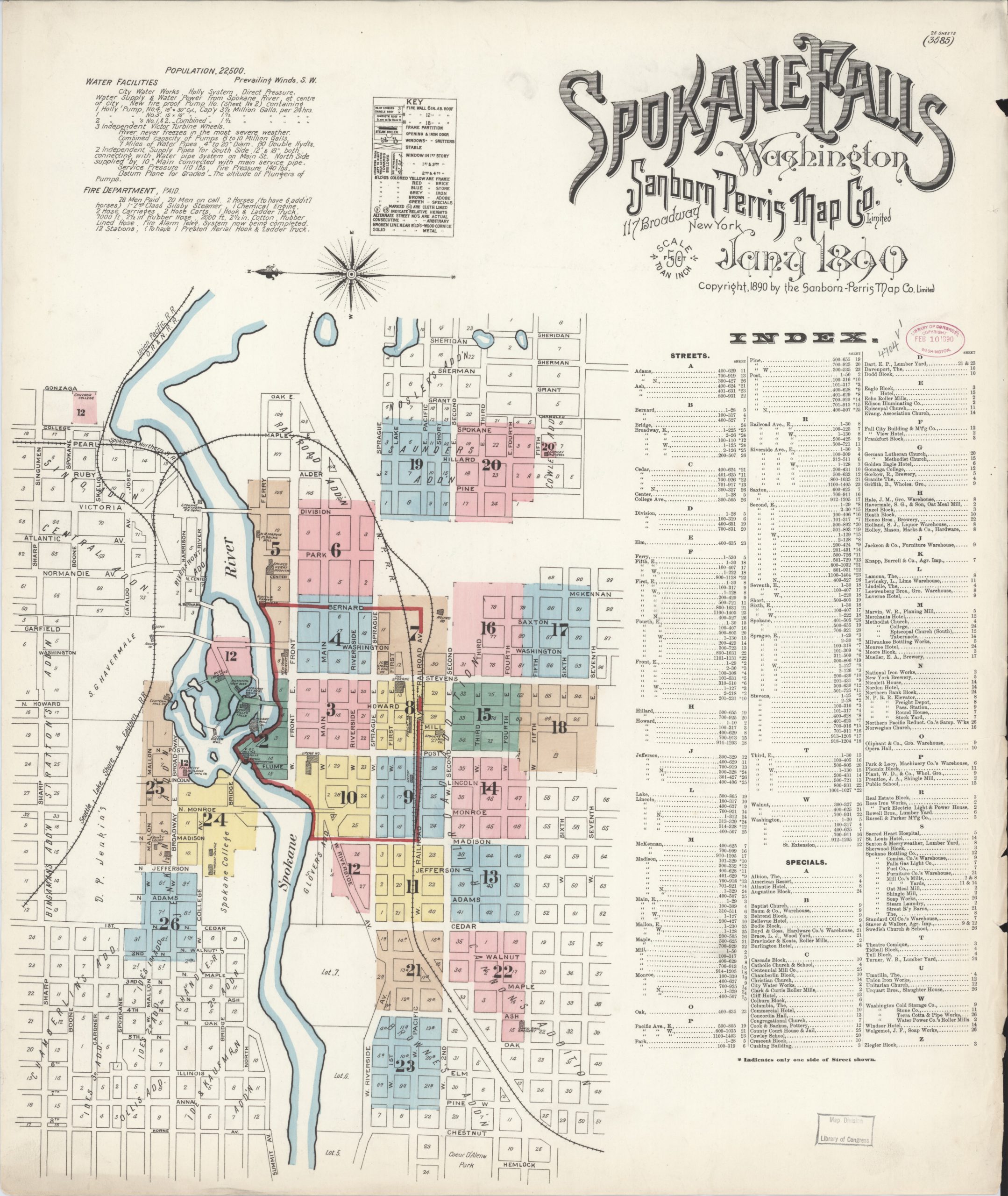 Spokane, Washington (1890) - Sanborn Fire Maps