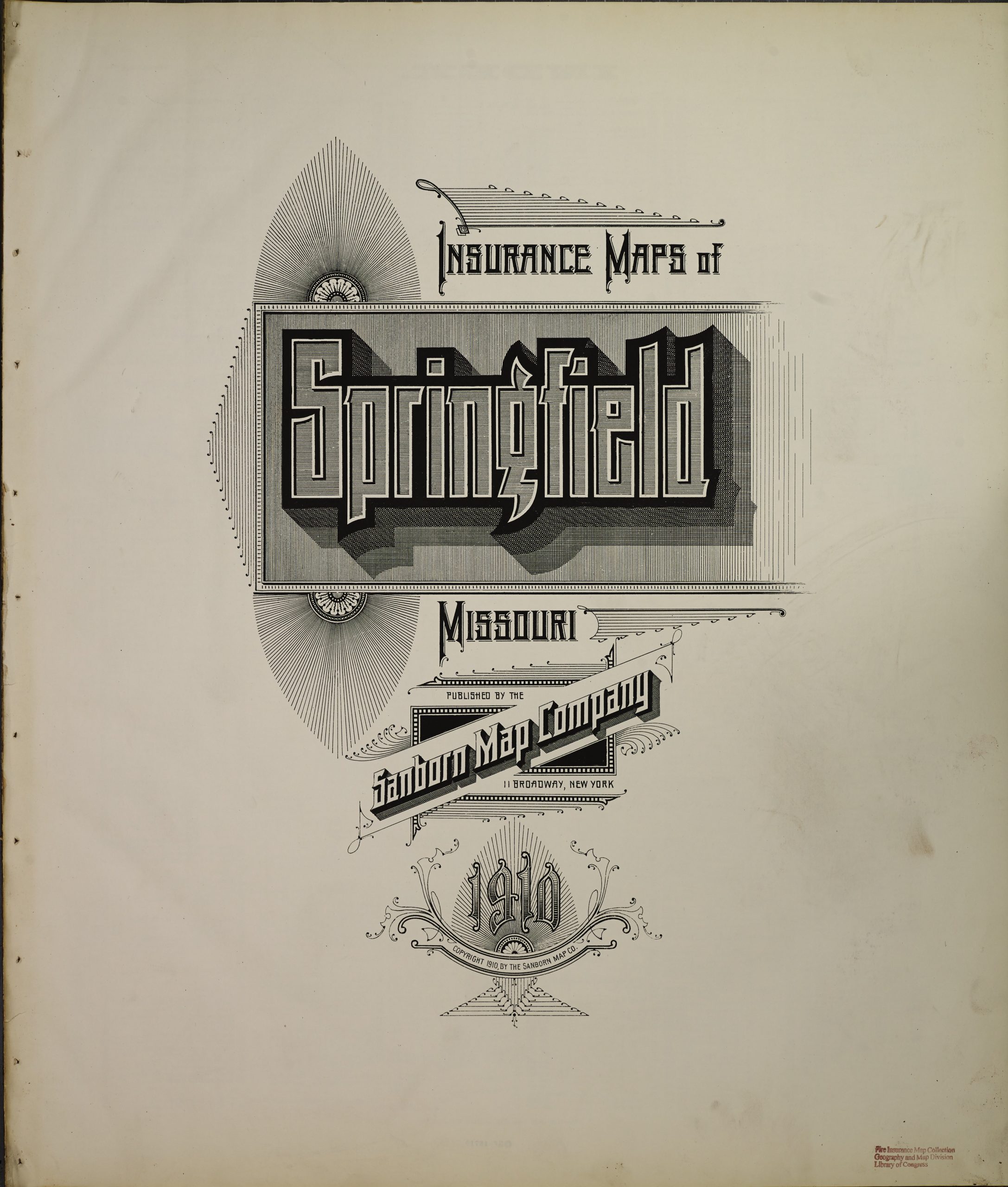 Springfield, Missouri (1910) (Cover Page) - Sanborn Fire Maps