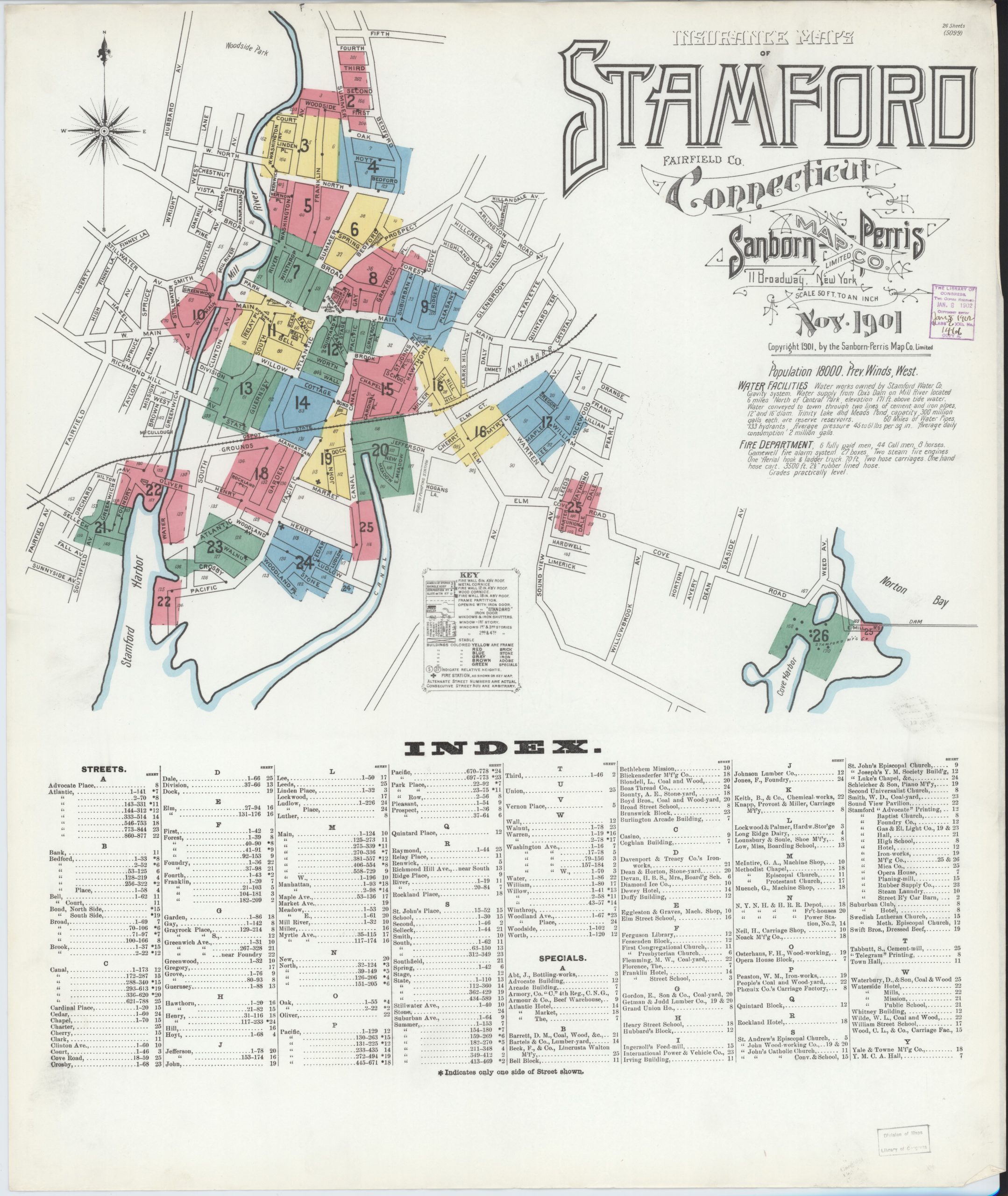 Stamford, Connecticut (1901) - Sanborn Fire Maps