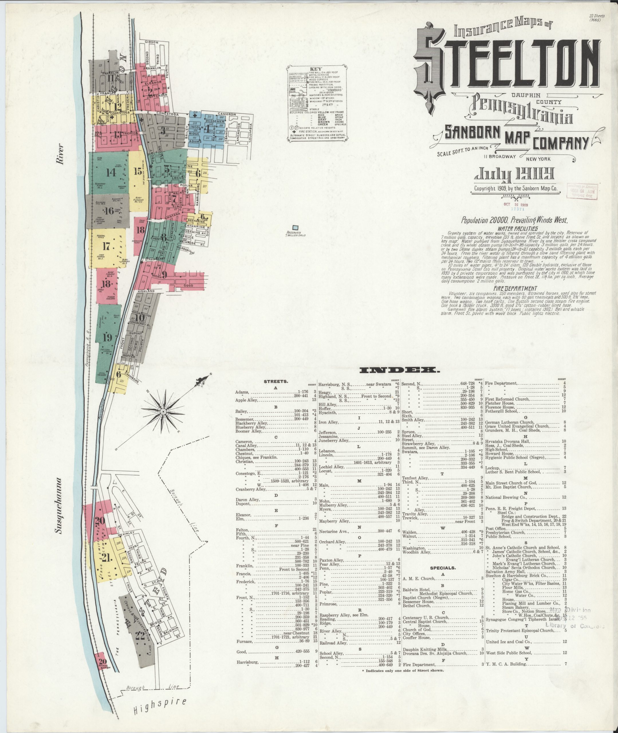 Steelton, Pennsylvania (1909) - Sanborn Fire Maps