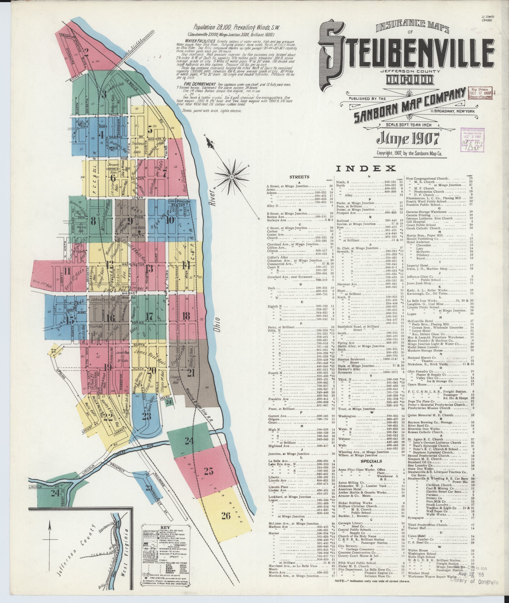 Steubenville, Ohio (1907) - Sanborn Fire Maps