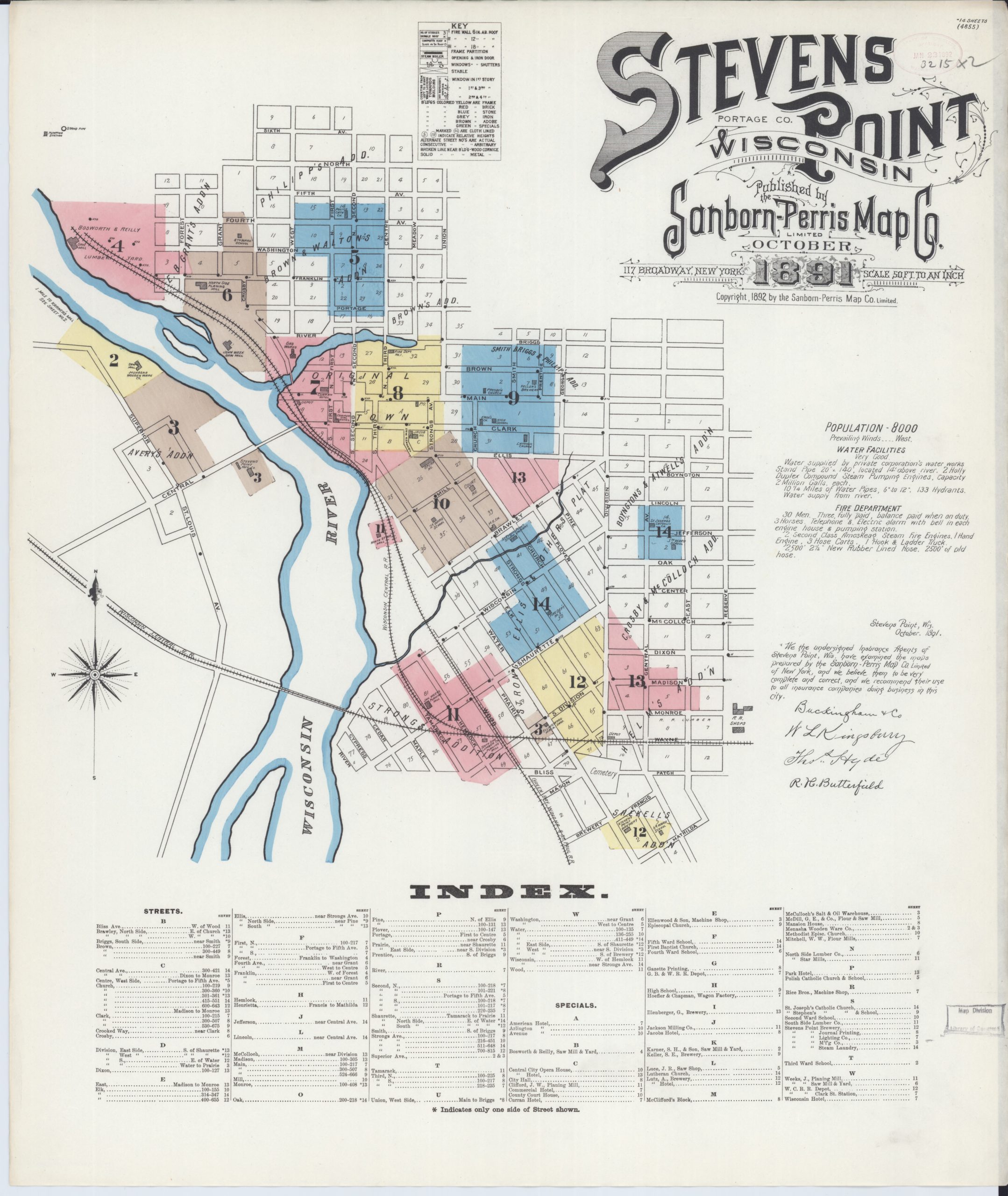Stevens Point, Wisconsin (1891) - Sanborn Fire Maps