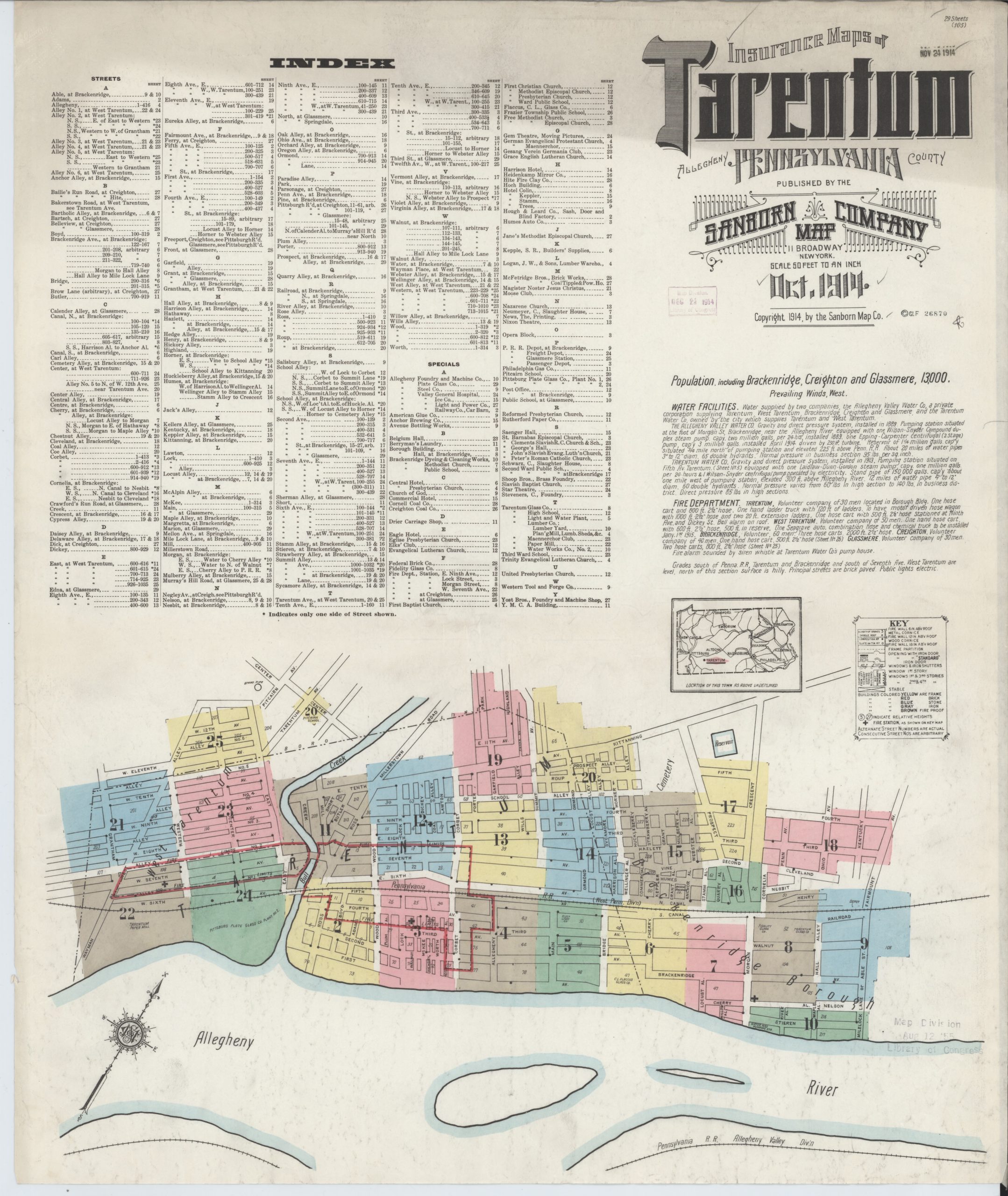 Tarentum, Pennsylvania (1914) - Sanborn Fire Maps