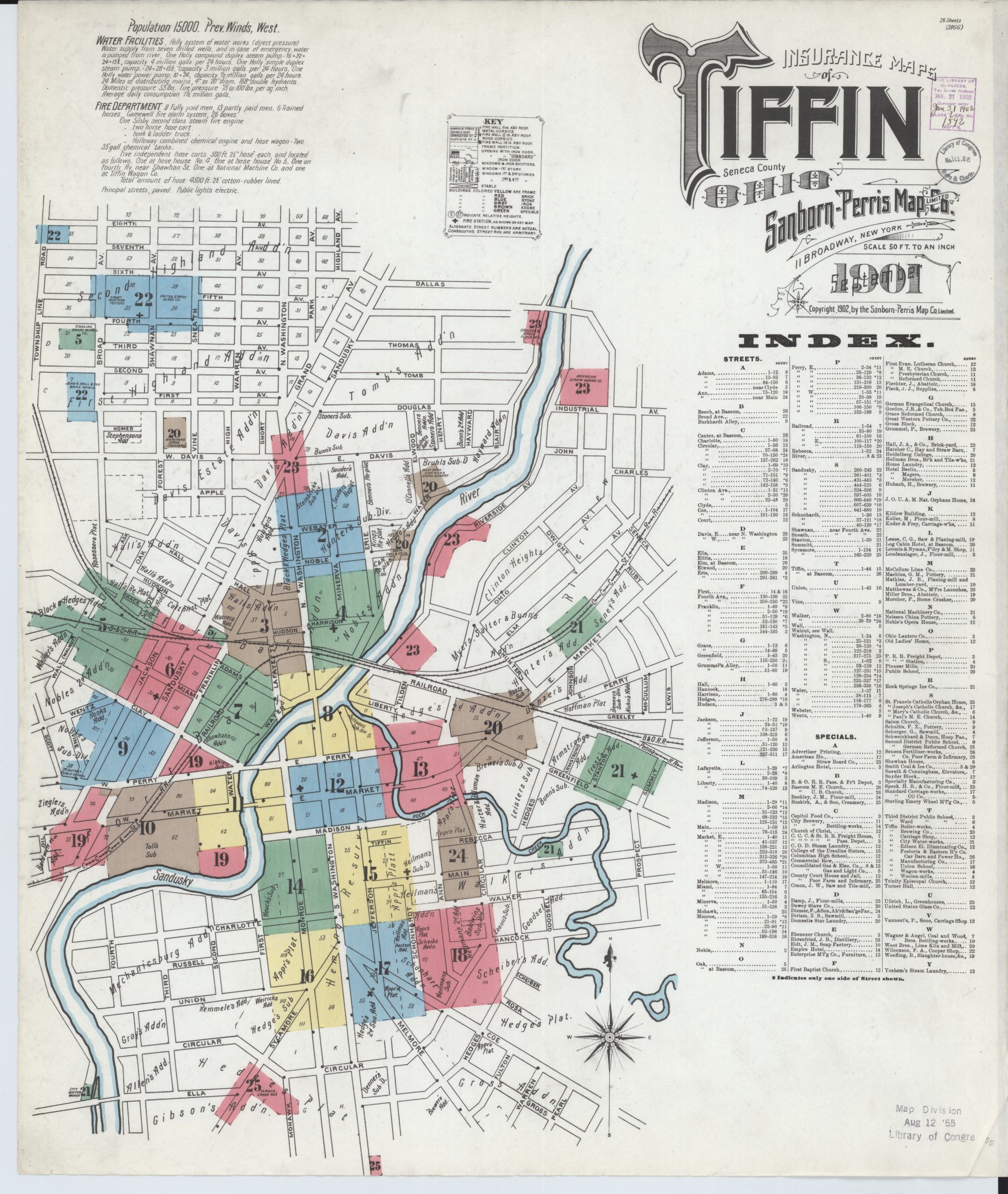 Tiffin, Ohio (1901) - Sanborn Fire Maps