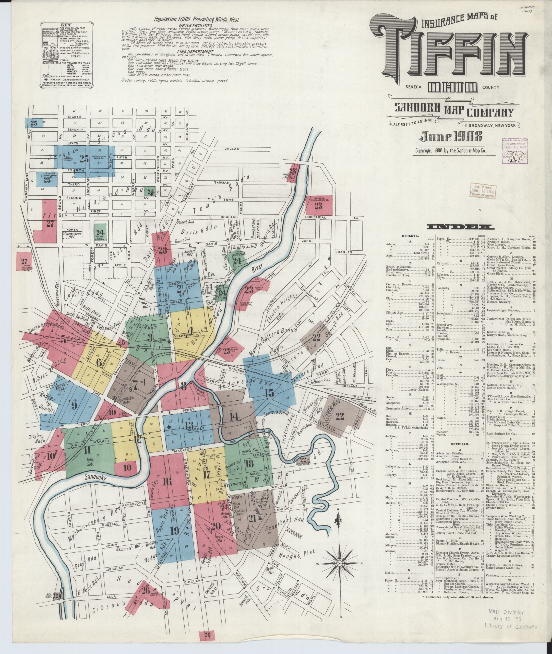 Tiffin, Ohio (1908) - Sanborn Fire Maps