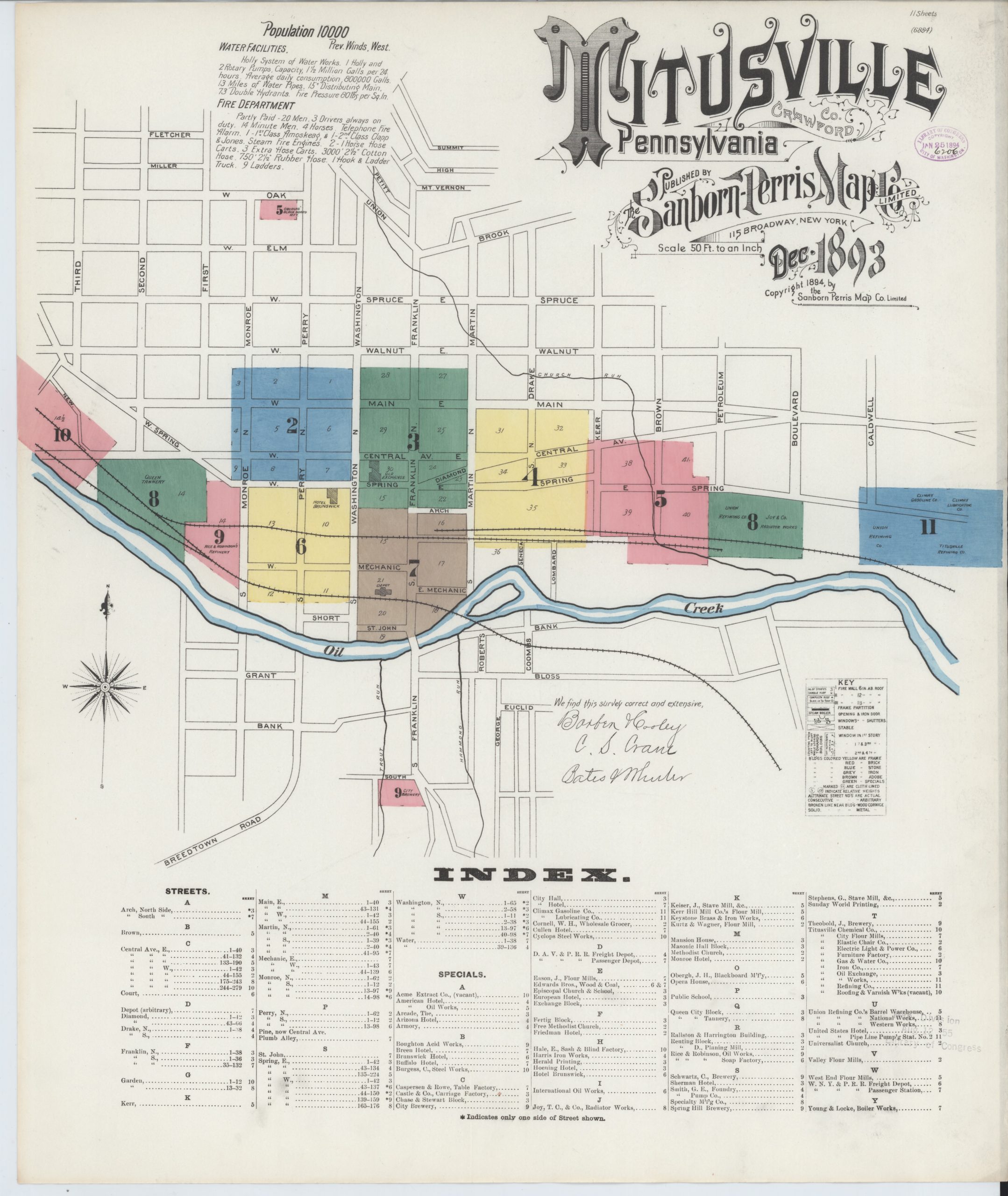 Titusville, Pennsylvania (1893) - Sanborn Fire Maps