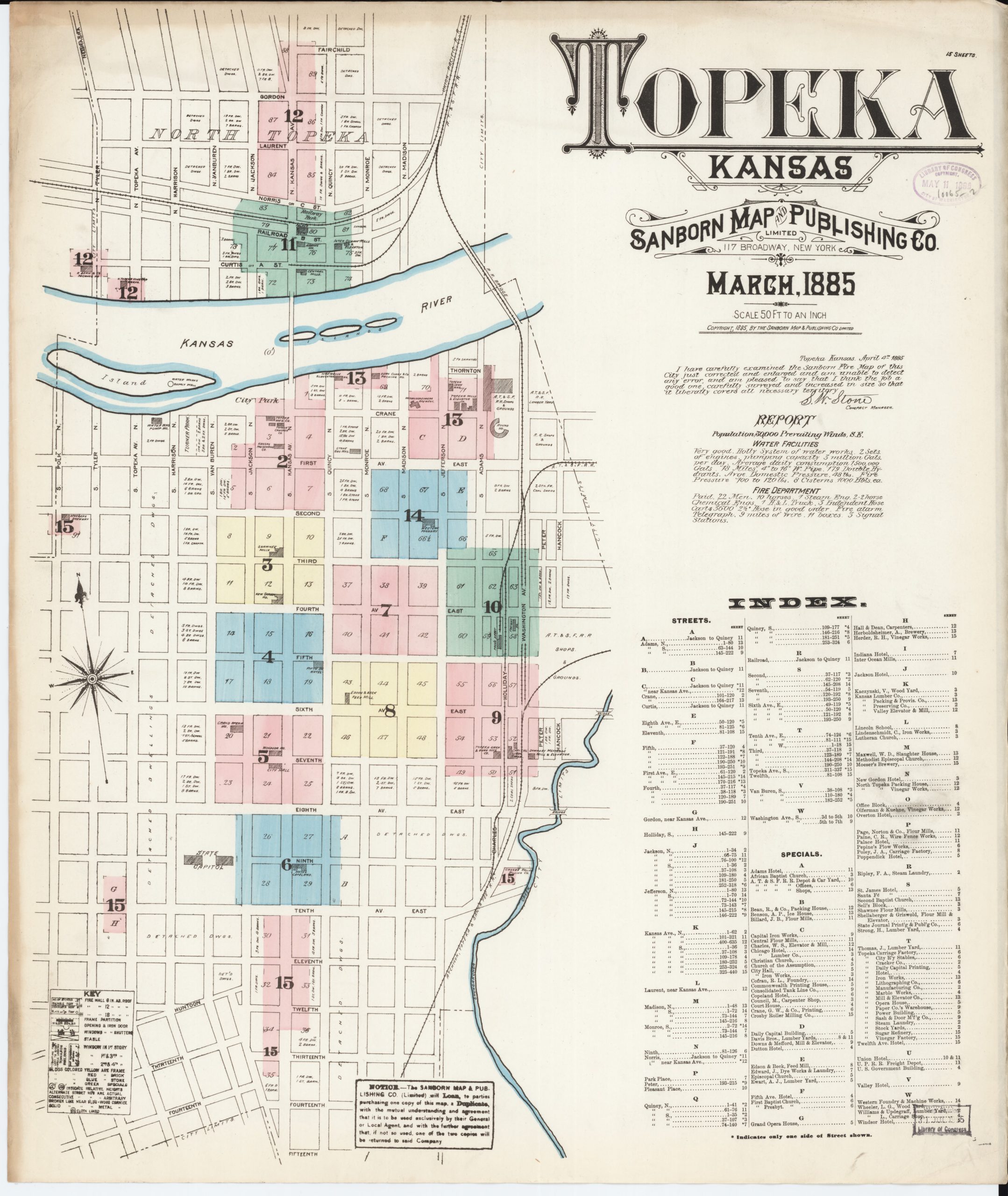 Topeka, Kansas (1885) - Sanborn Fire Maps