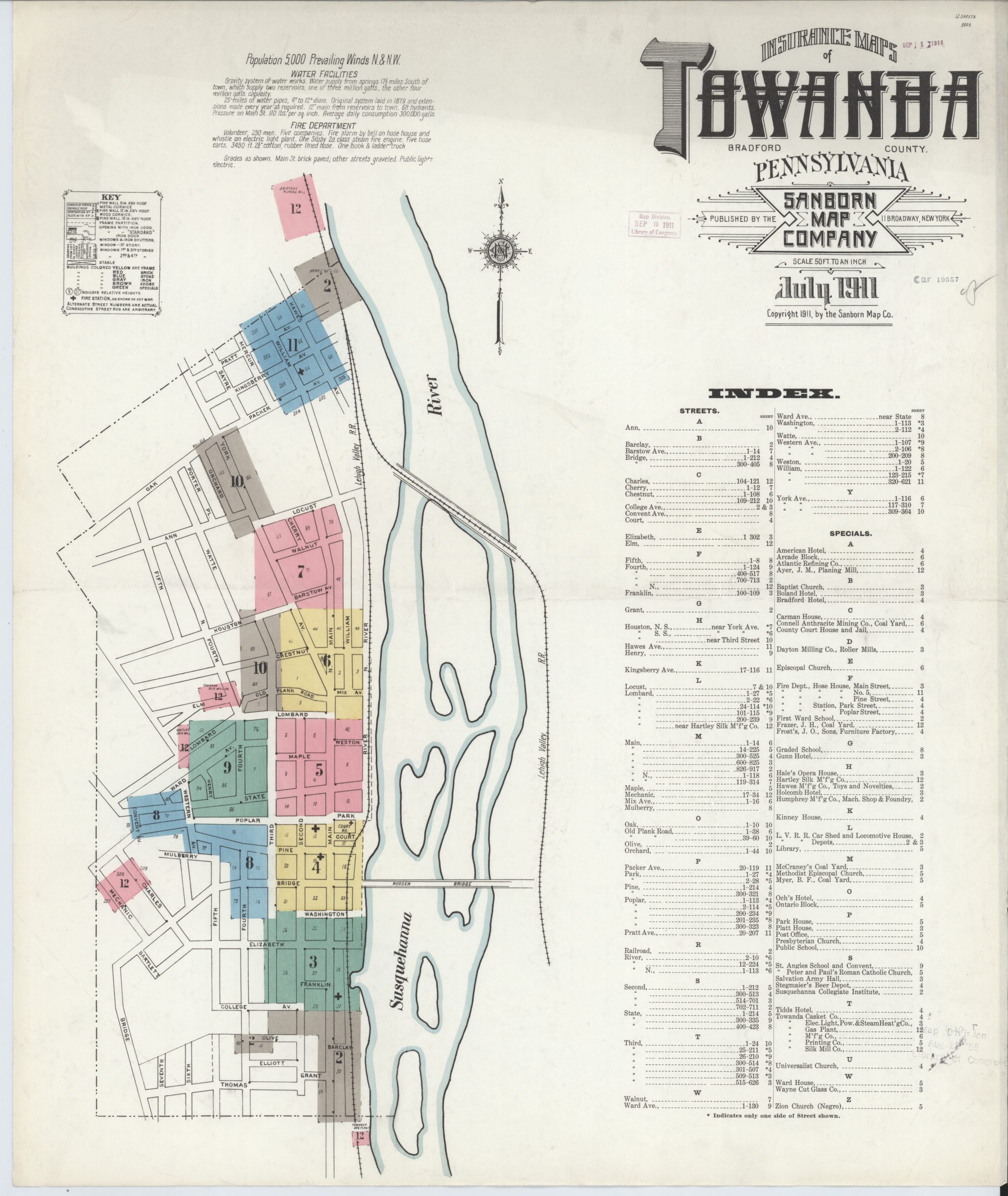 Towanda, Pennsylvania (1911) - Sanborn Fire Maps