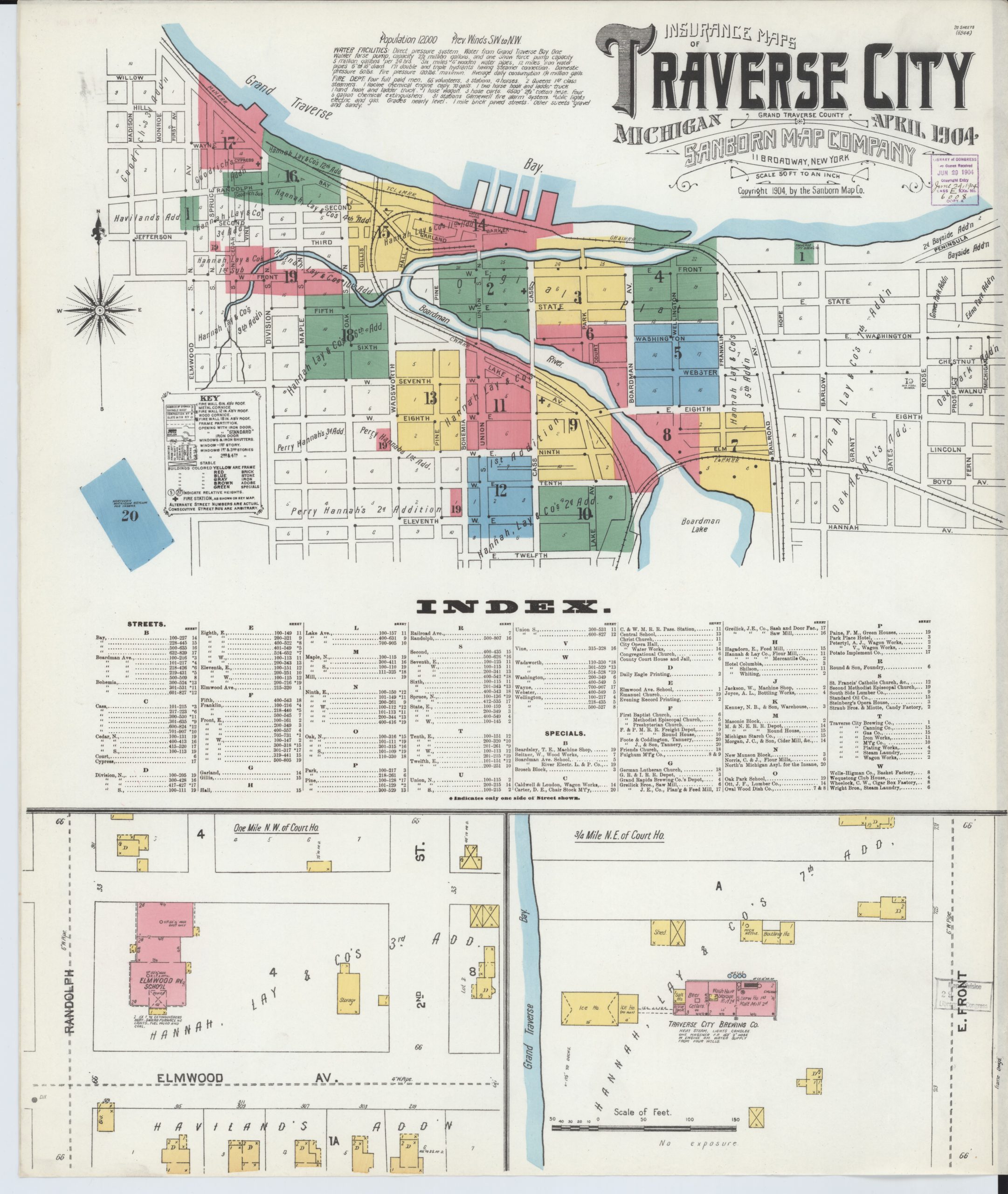 Traverse City, Michigan (1904) - Sanborn Fire Maps