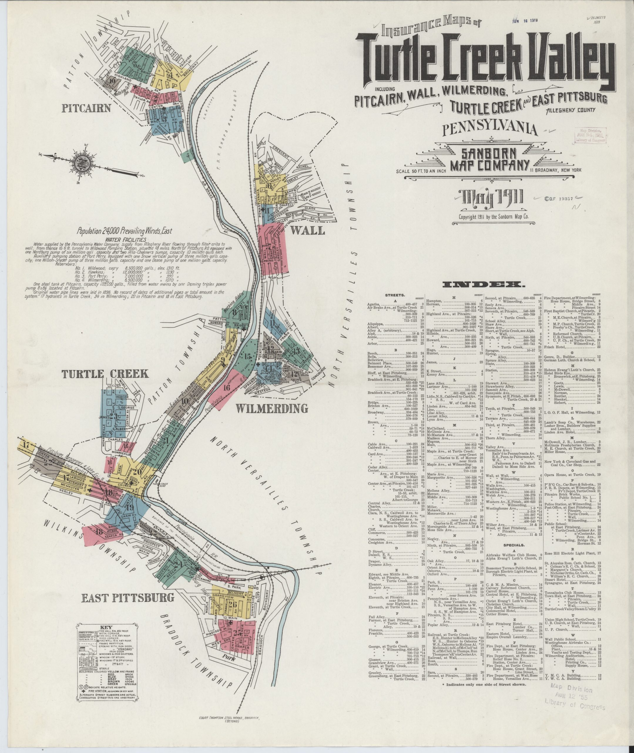 Turtle Creek Valley, Pennsylvania (1911) - Sanborn Fire Maps