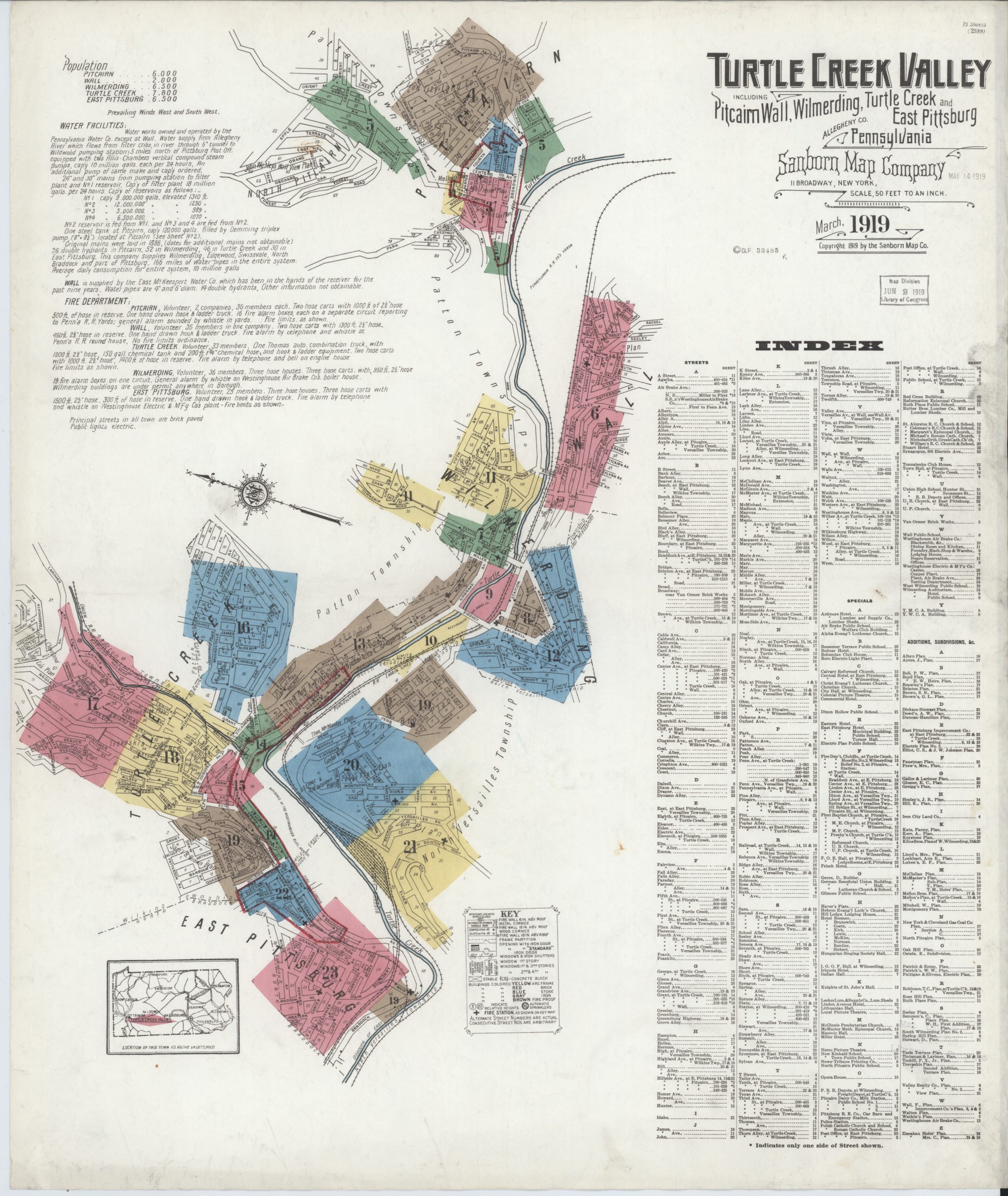 Turtle Creek Valley, Pennsylvania (1919) - Sanborn Fire Maps