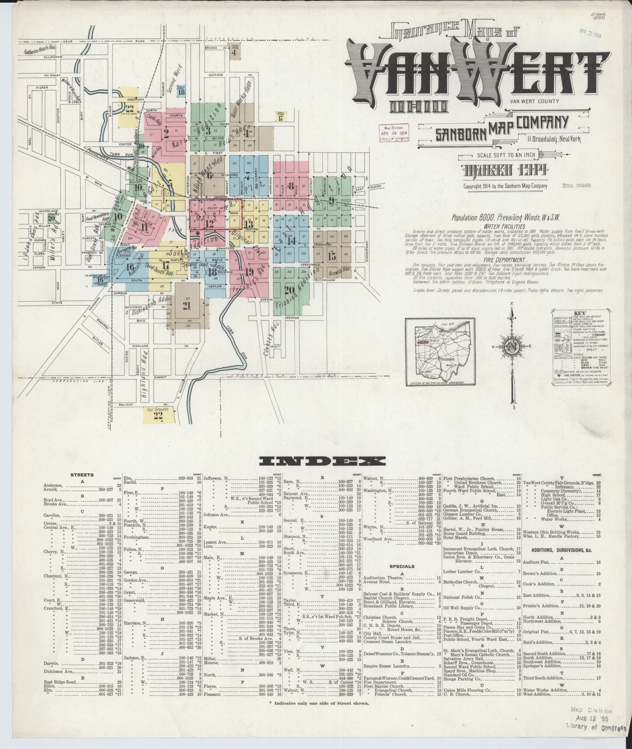 Van Wert, Ohio (1914) - Sanborn Fire Maps