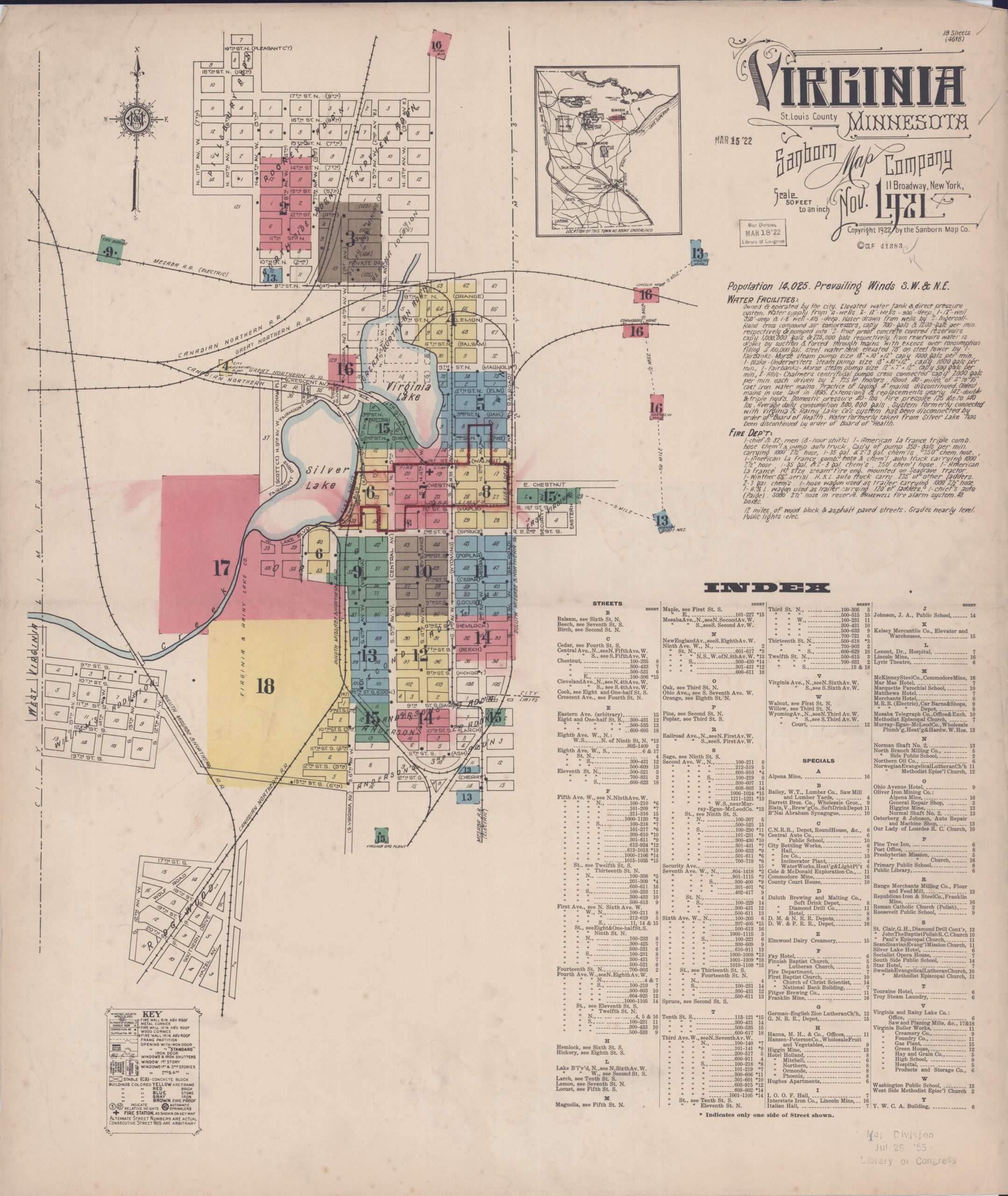 Virginia, Minnesota (1921) - Sanborn Fire Maps