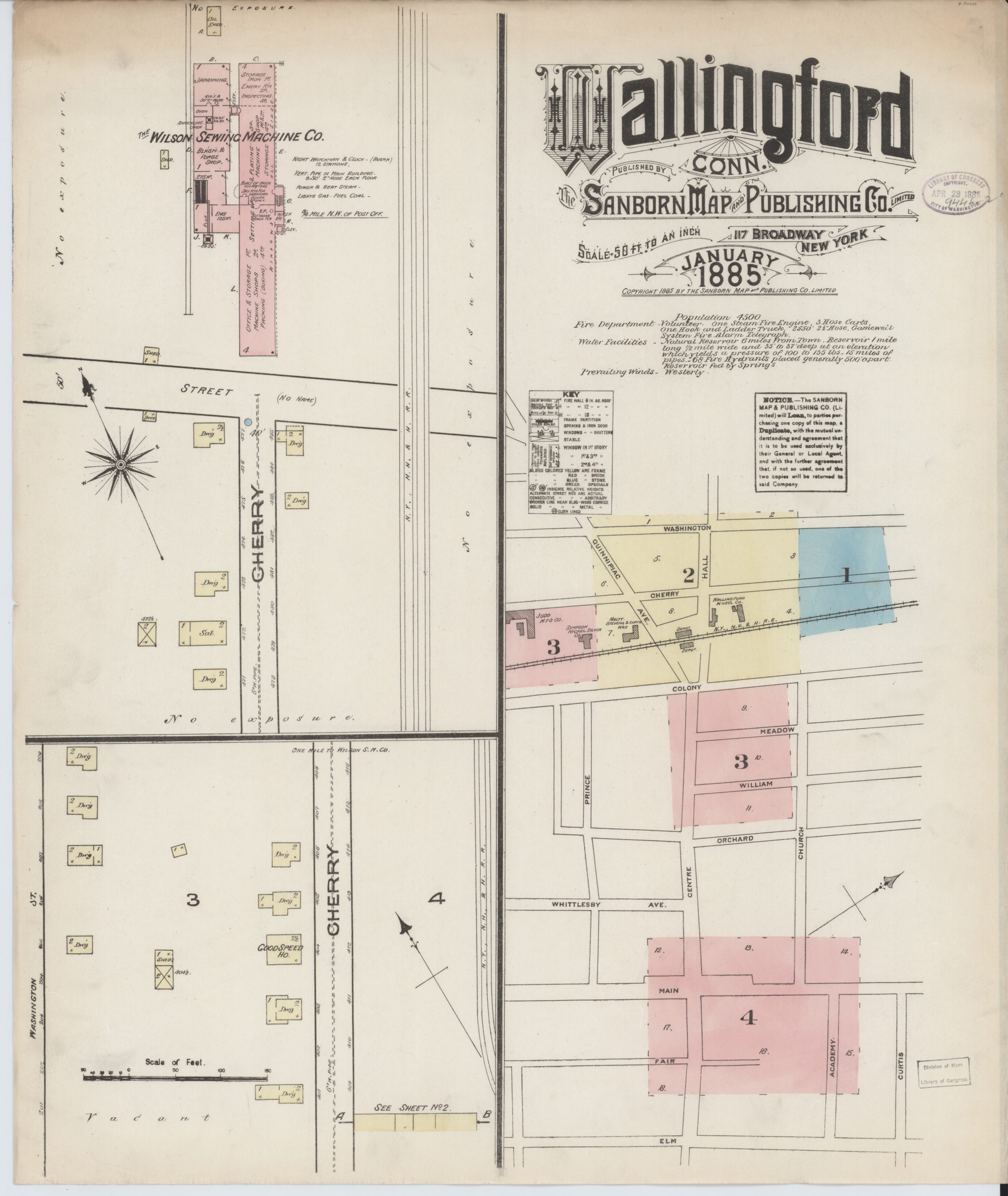 Wallingford, Connecticut (1885) - Sanborn Fire Maps