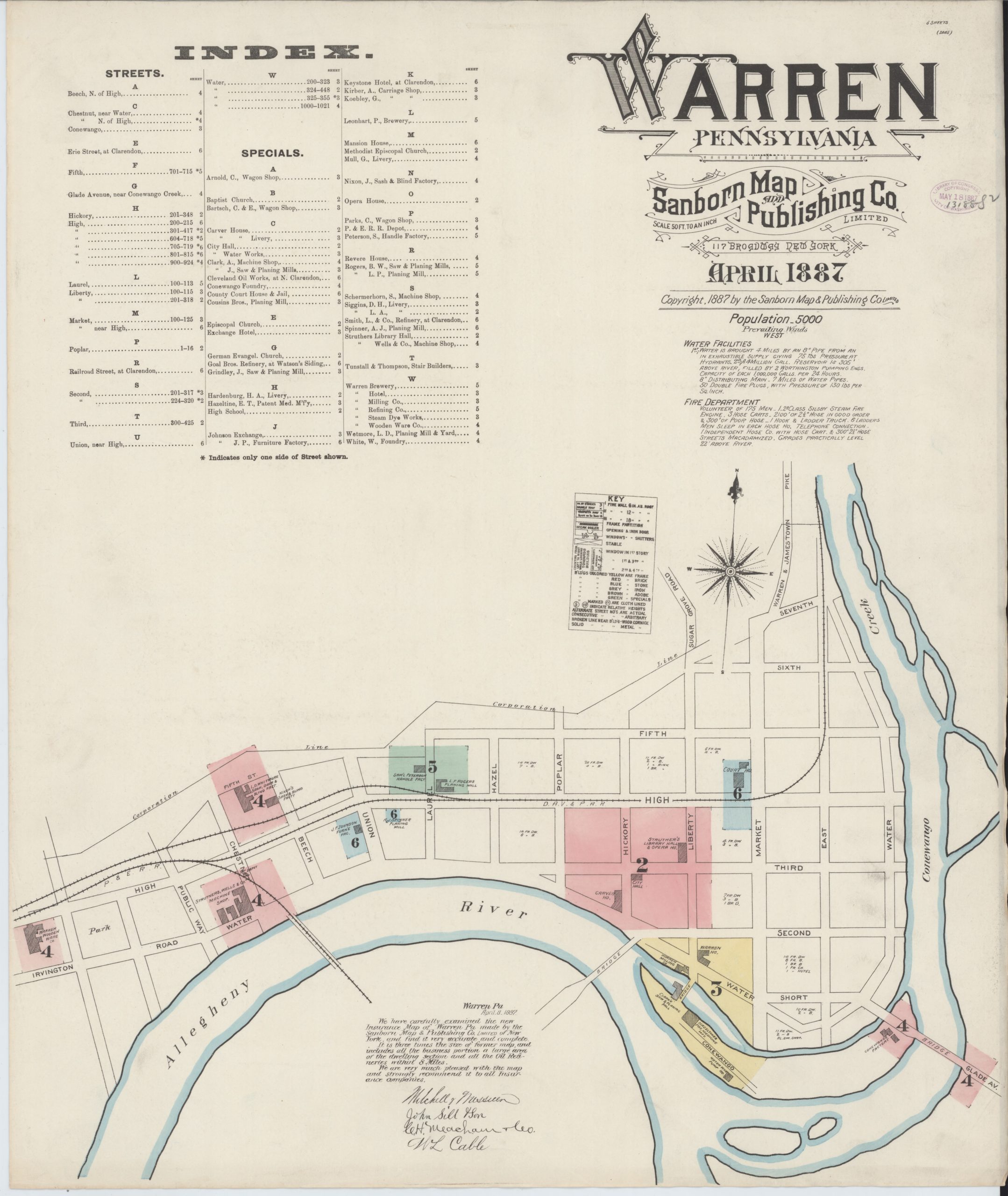 Warren, Pennsylvania (1887) - Sanborn Fire Maps