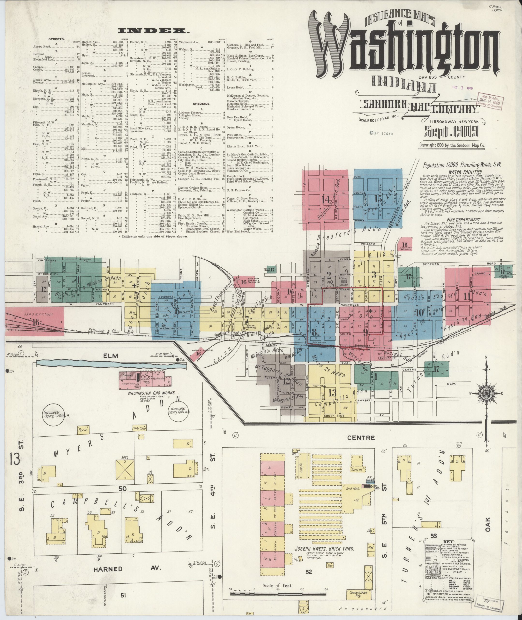 Washington, Indiana (1909) - Sanborn Fire Maps