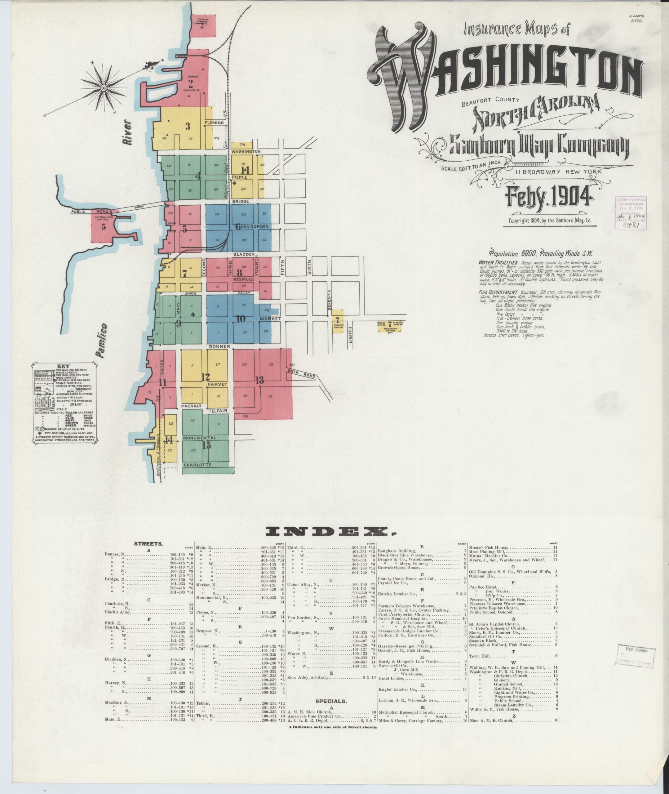 Washington, North Carolina (1904) - Sanborn Fire Maps