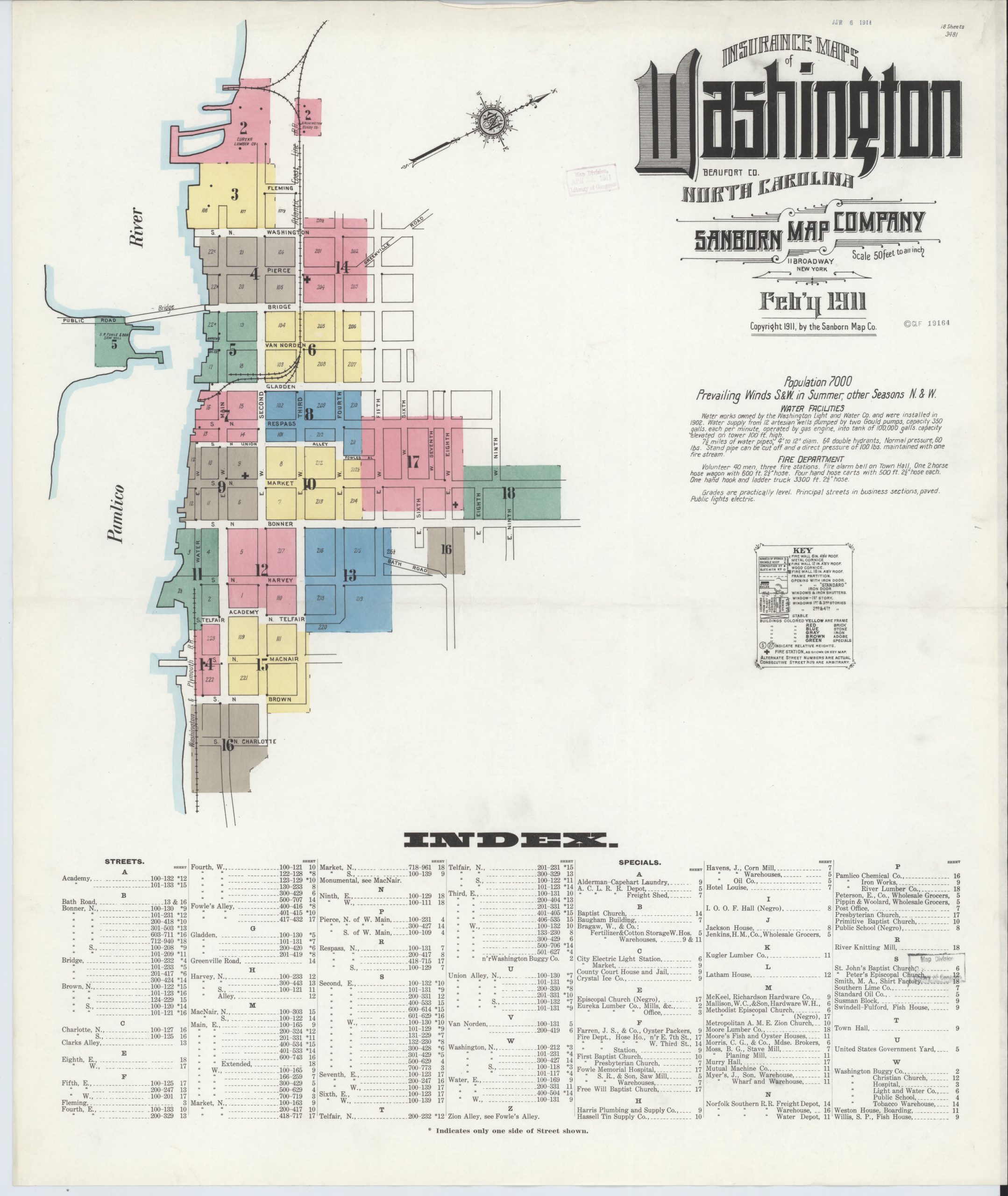 Washington, North Carolina (1911) - Sanborn Fire Maps