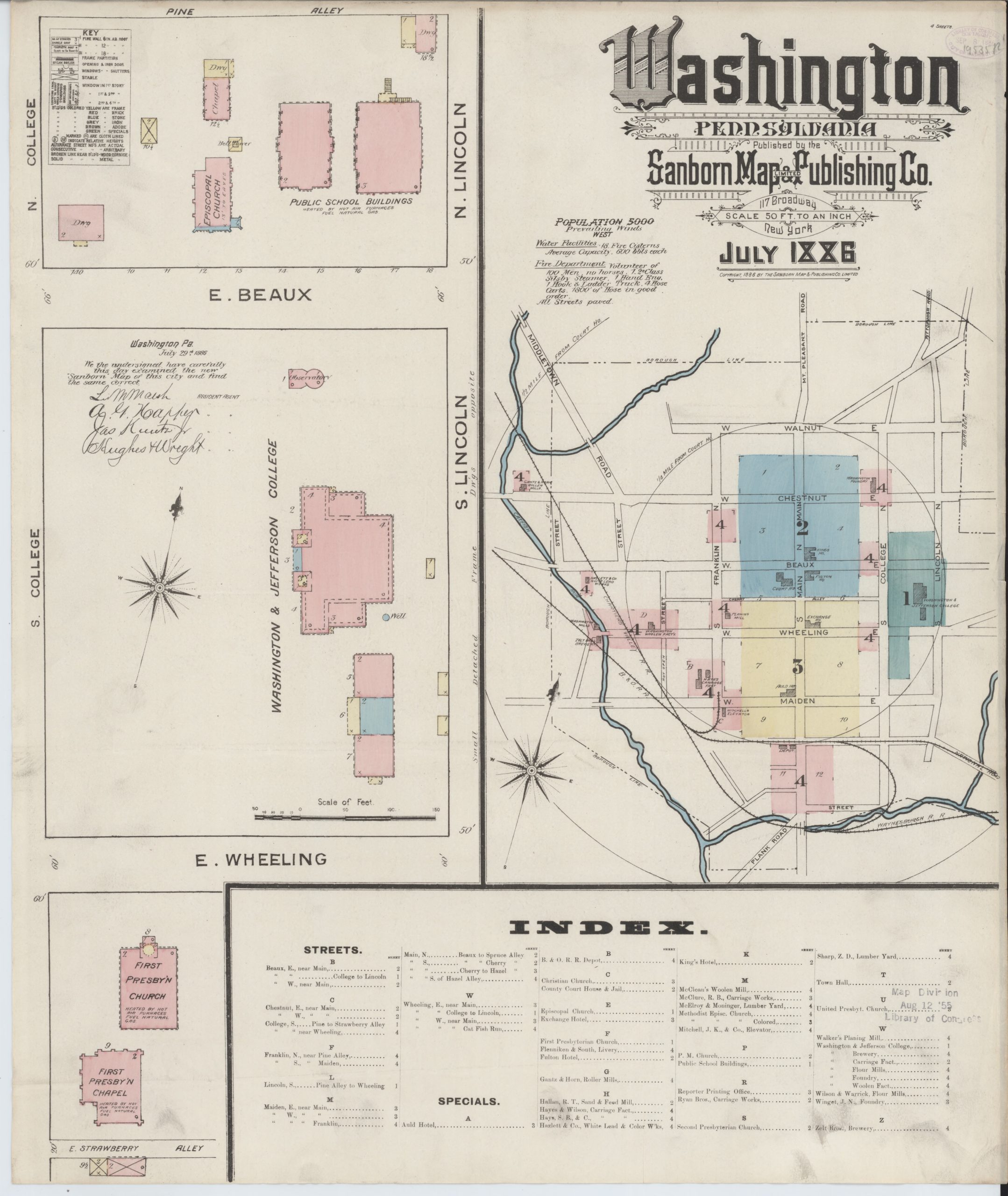 Washington, Pennsylvania (1886) - Sanborn Fire Maps