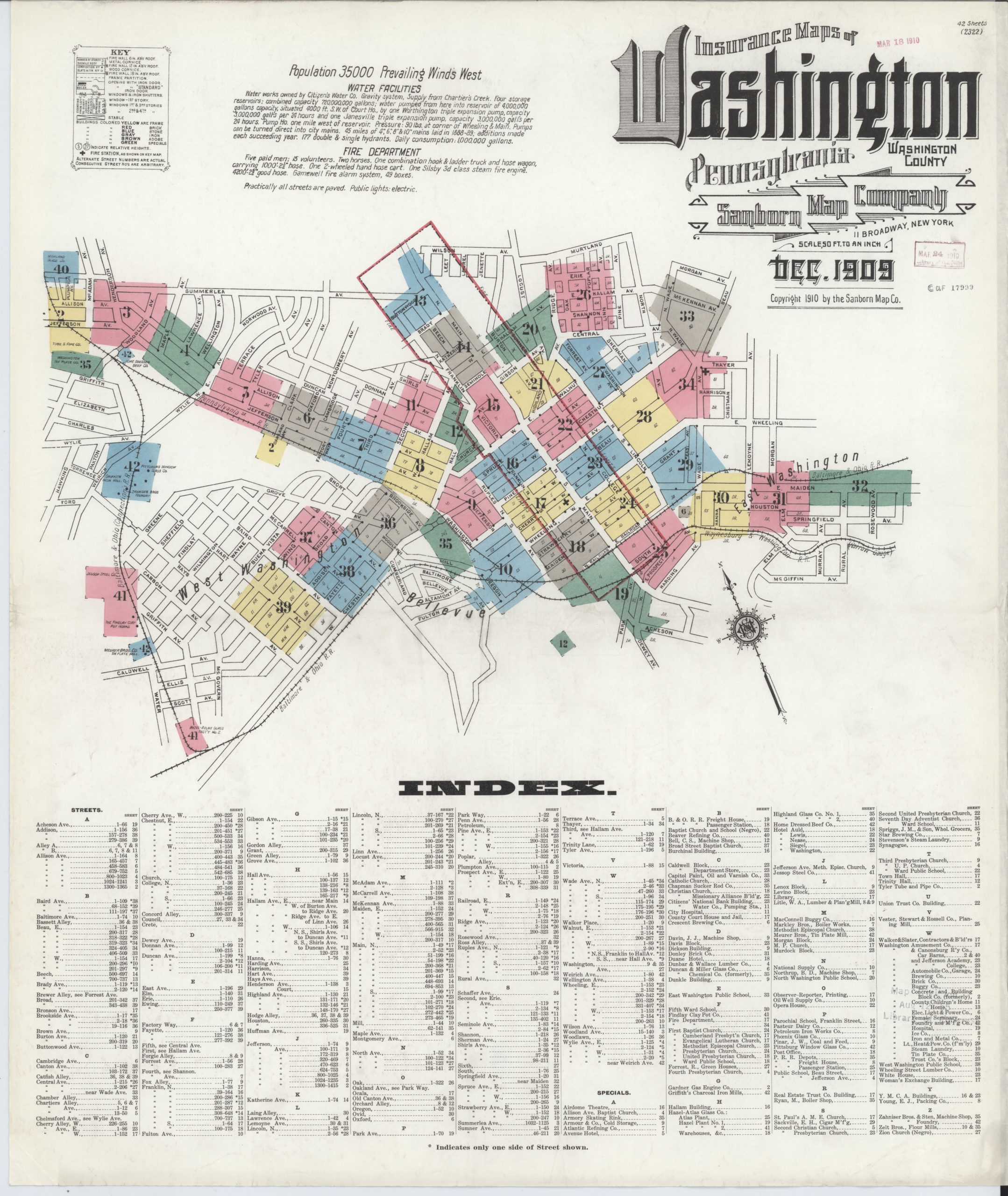 Washington, Pennsylvania (1909) - Sanborn Fire Maps