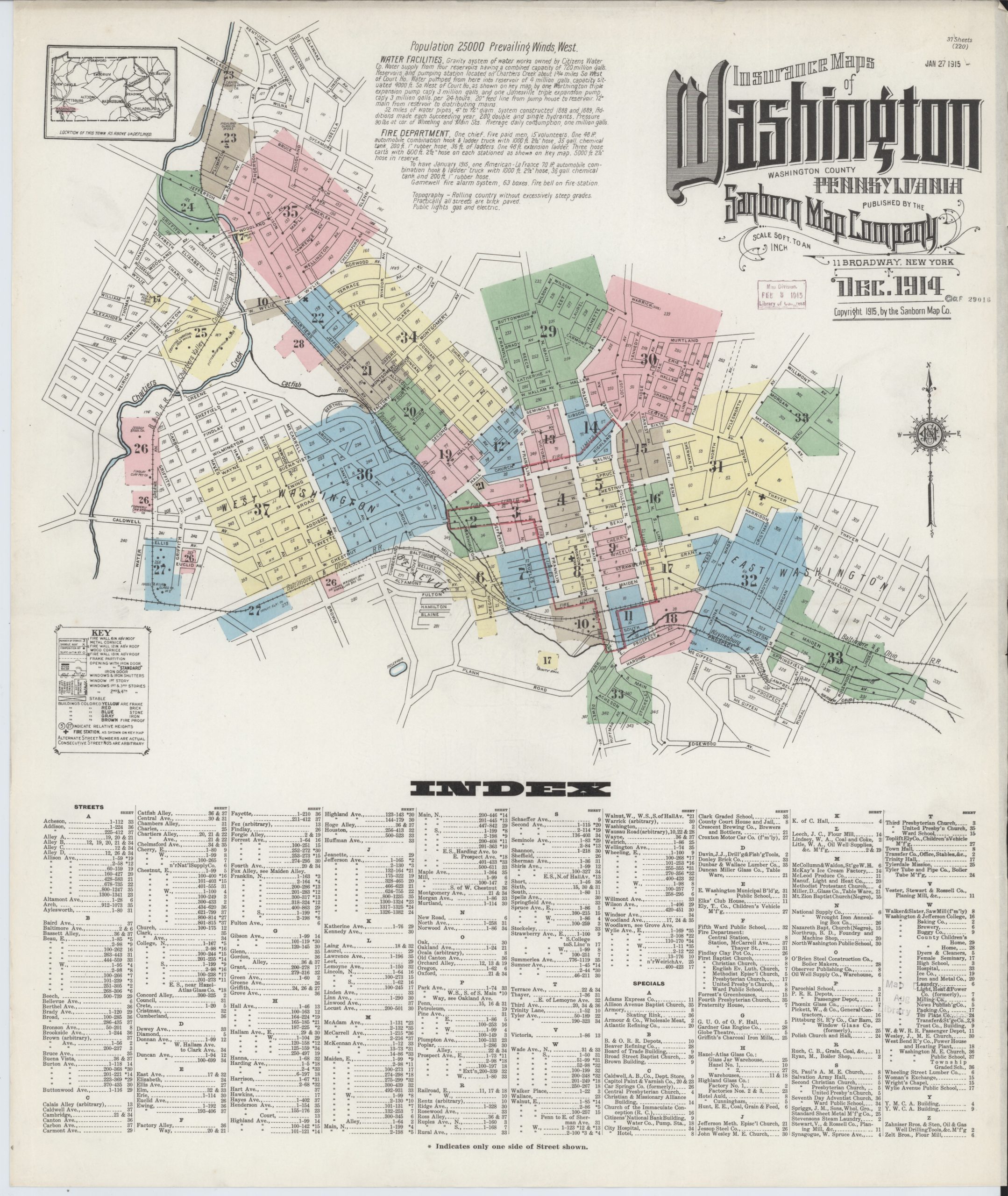 Washington, Pennsylvania (1914) - Sanborn Fire Maps