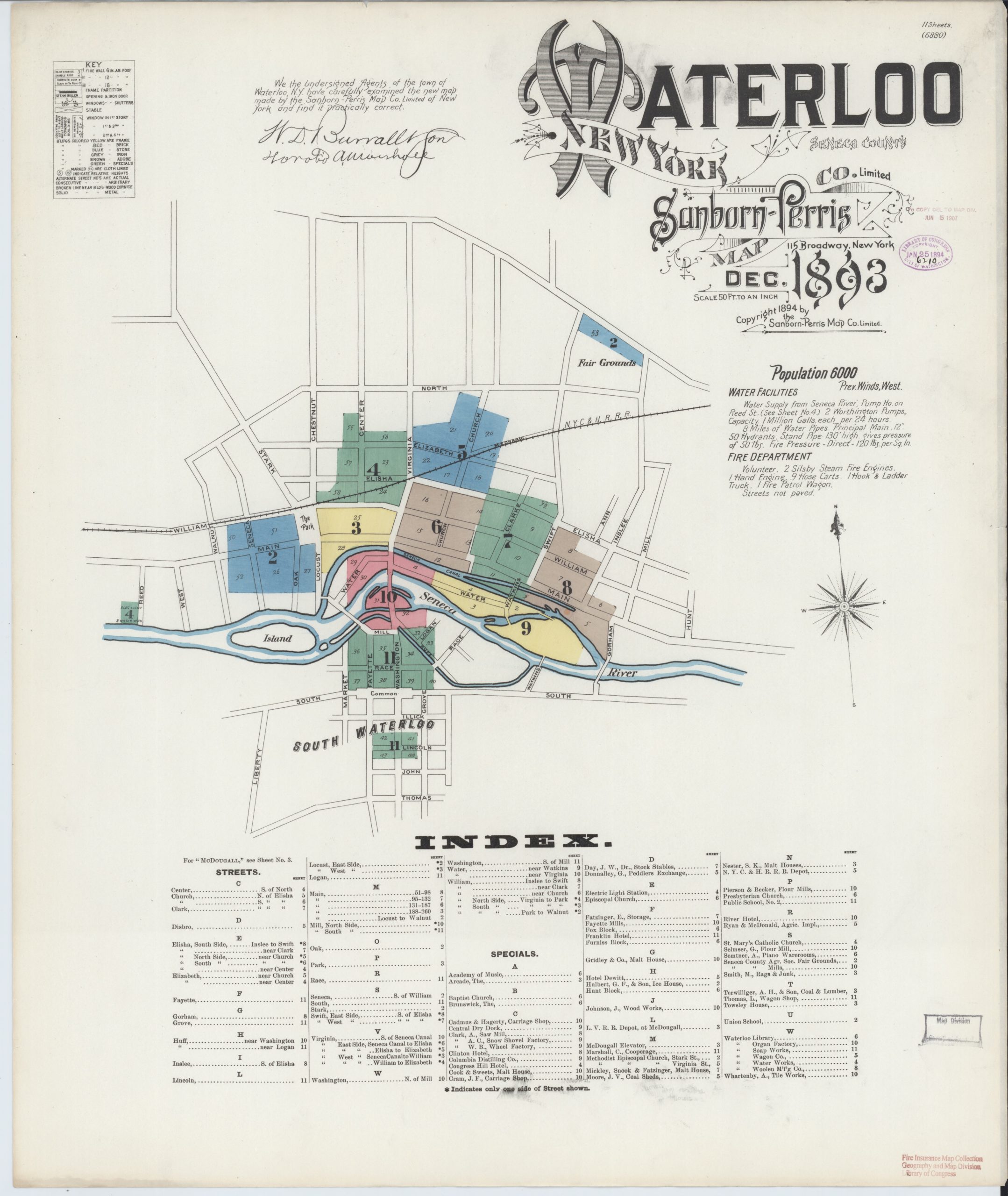 Waterloo, New York (1893) - Sanborn Fire Maps