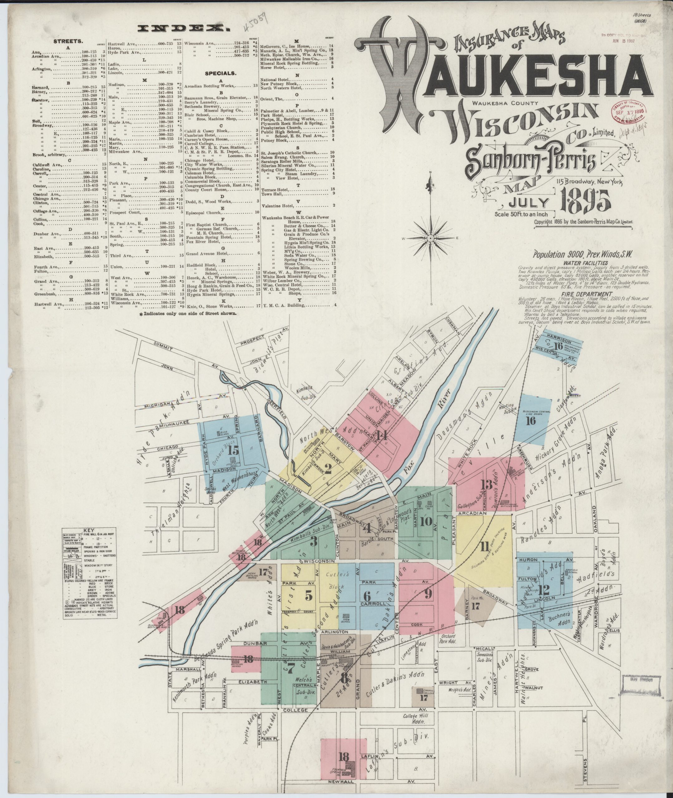 Waukesha, Wisconsin (1895) - Sanborn Fire Maps