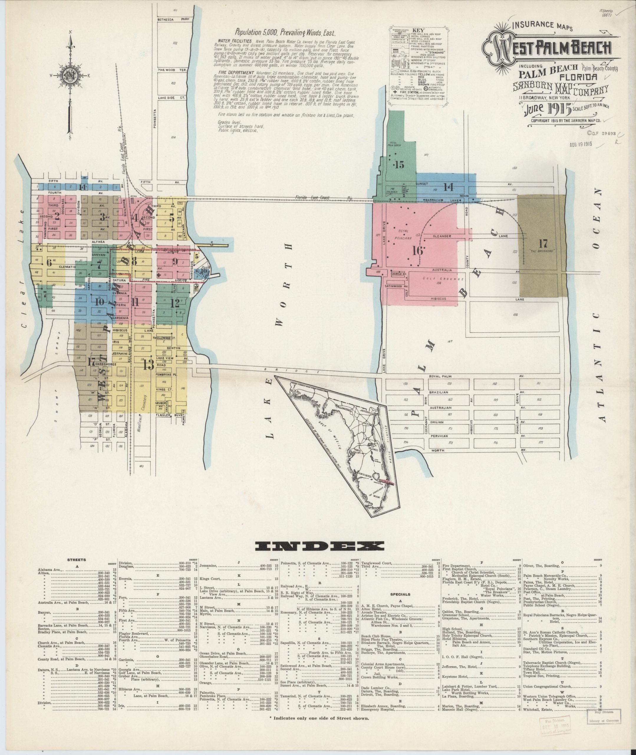 West Palm Beach, Florida (1915) - Sanborn Fire Maps