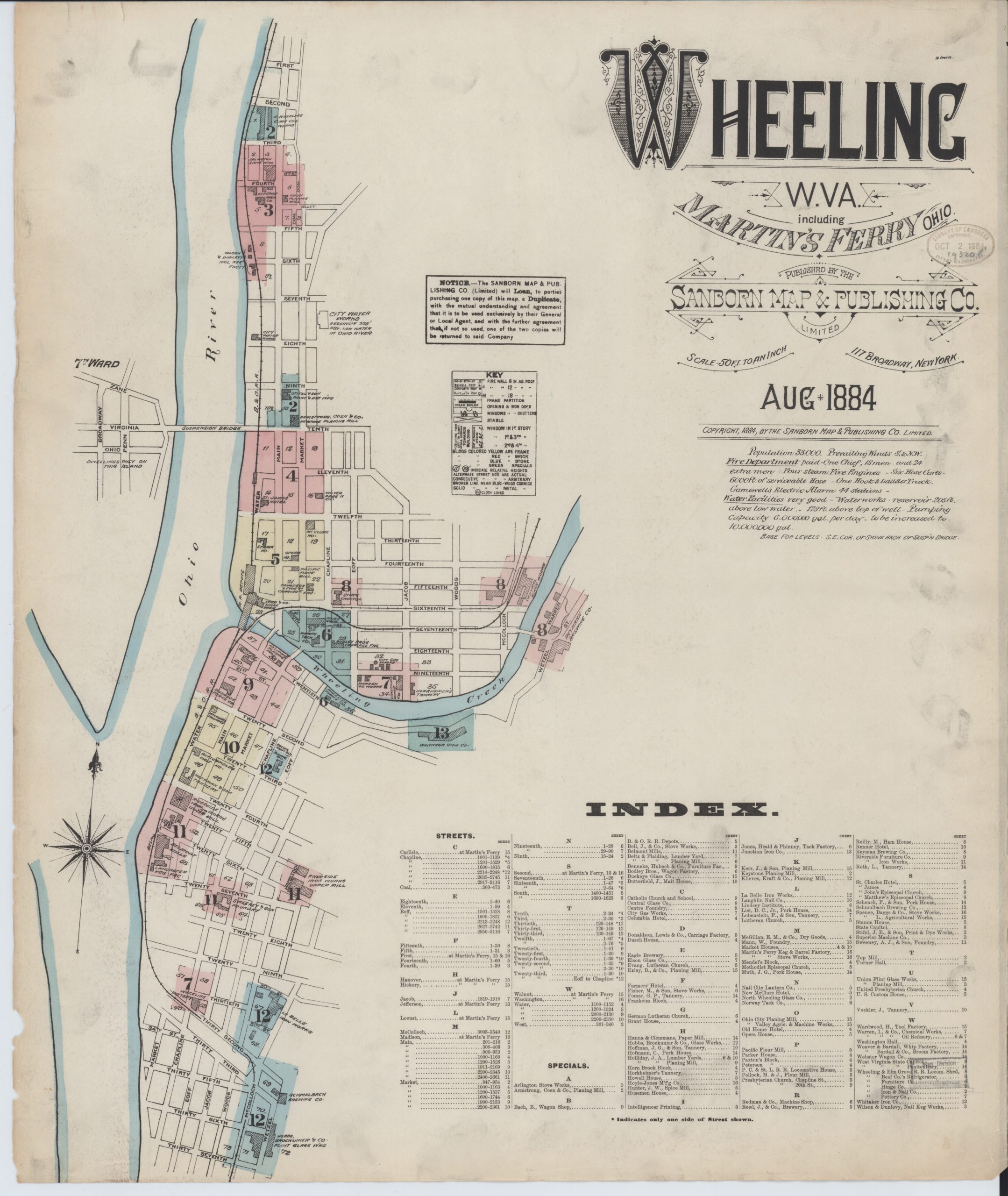 Wheeling, Ohio (1884) - Sanborn Fire Maps