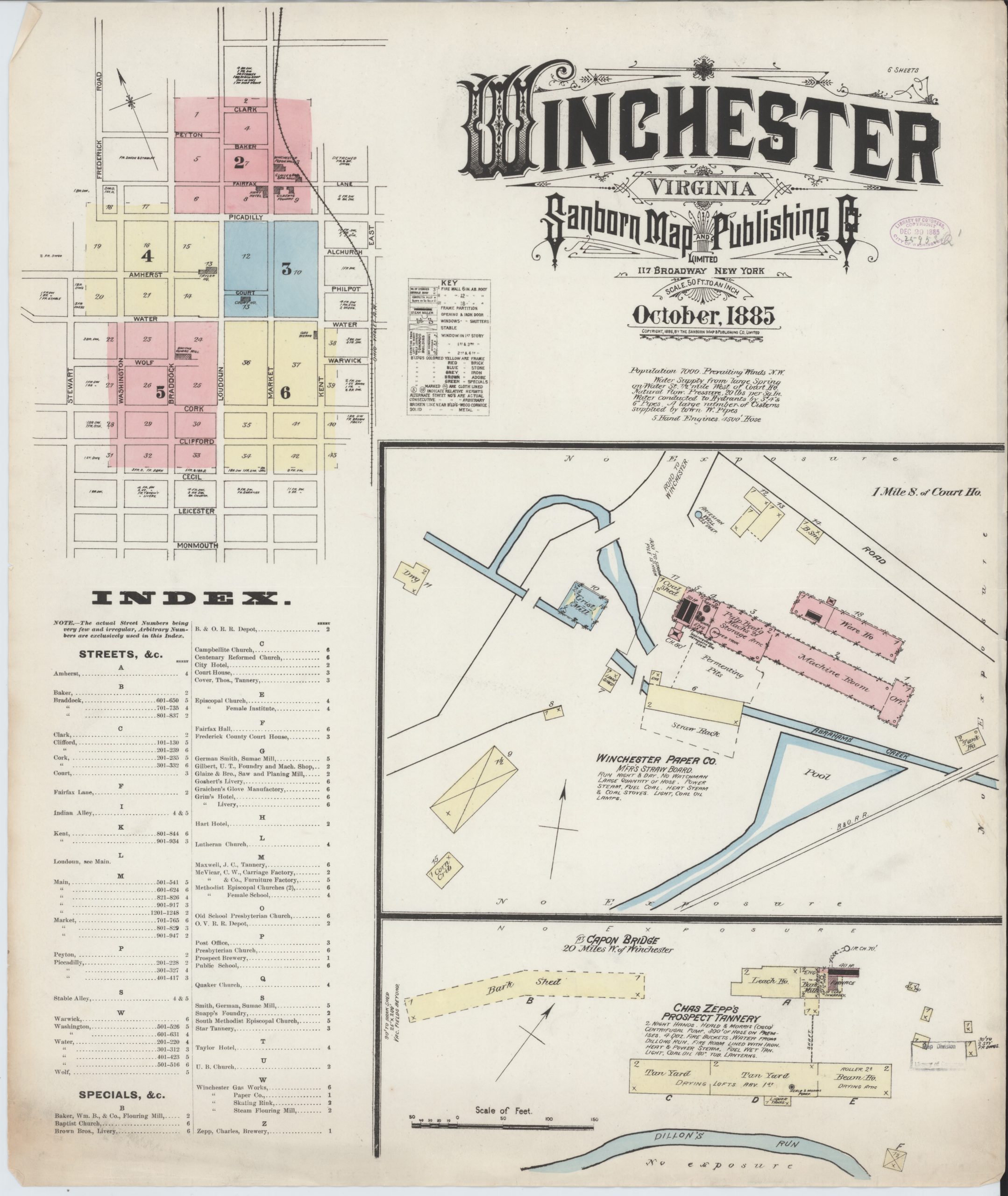 Winchester, Virginia (1885) - Sanborn Fire Maps