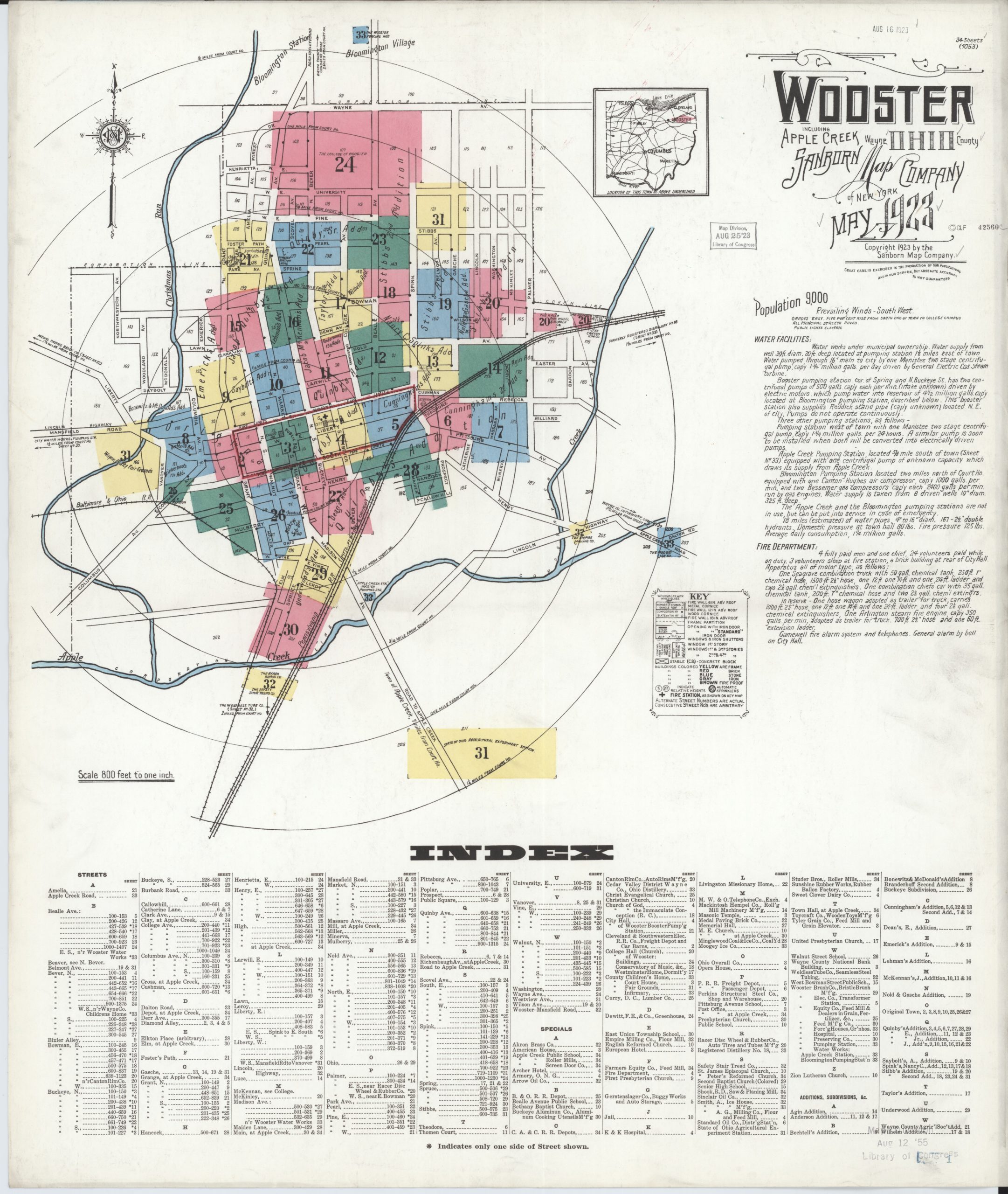 Wooster, Michigan (1923) - Sanborn Fire Maps
