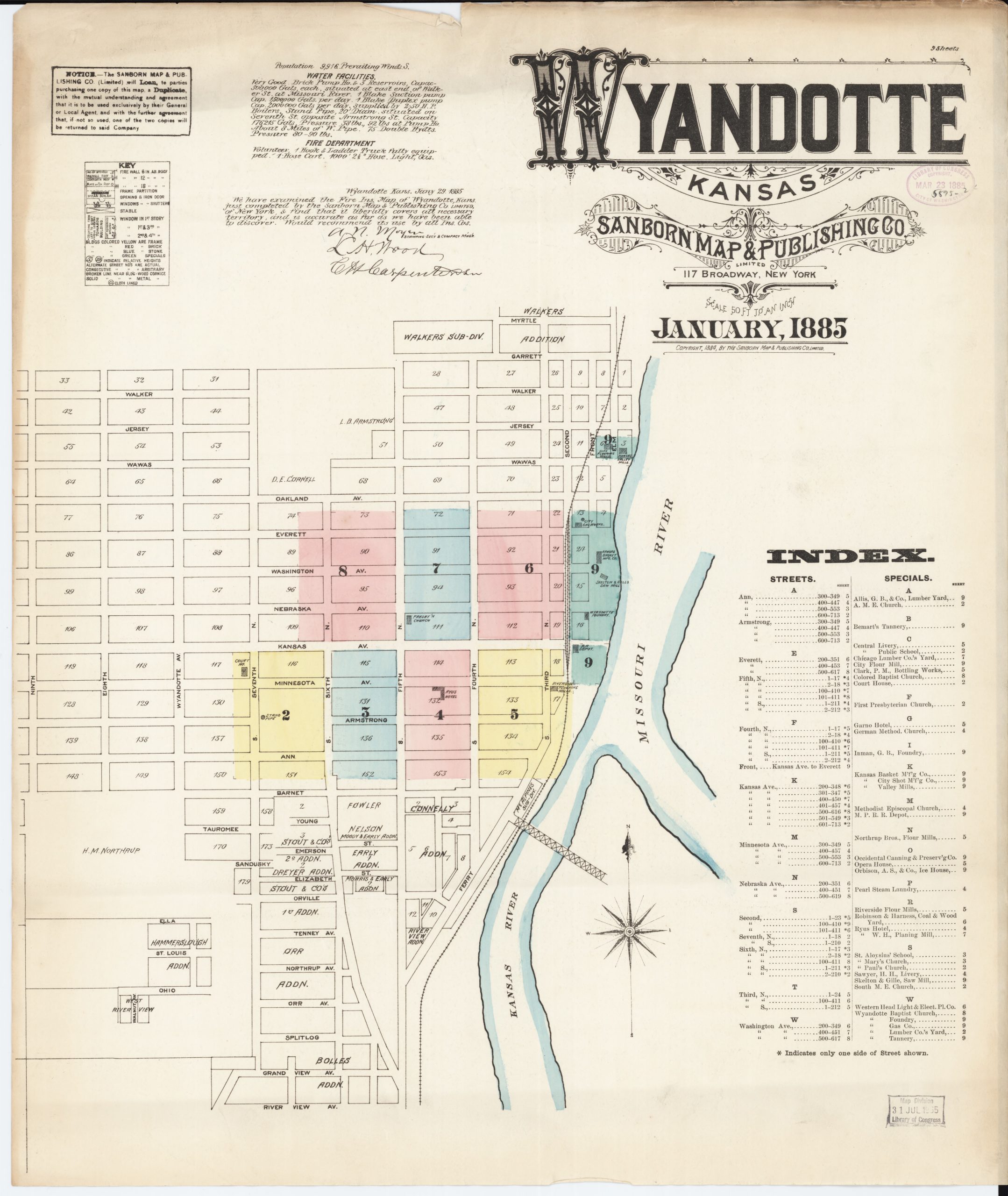 Wyandotte, Kansas (1885) - Sanborn Fire Maps