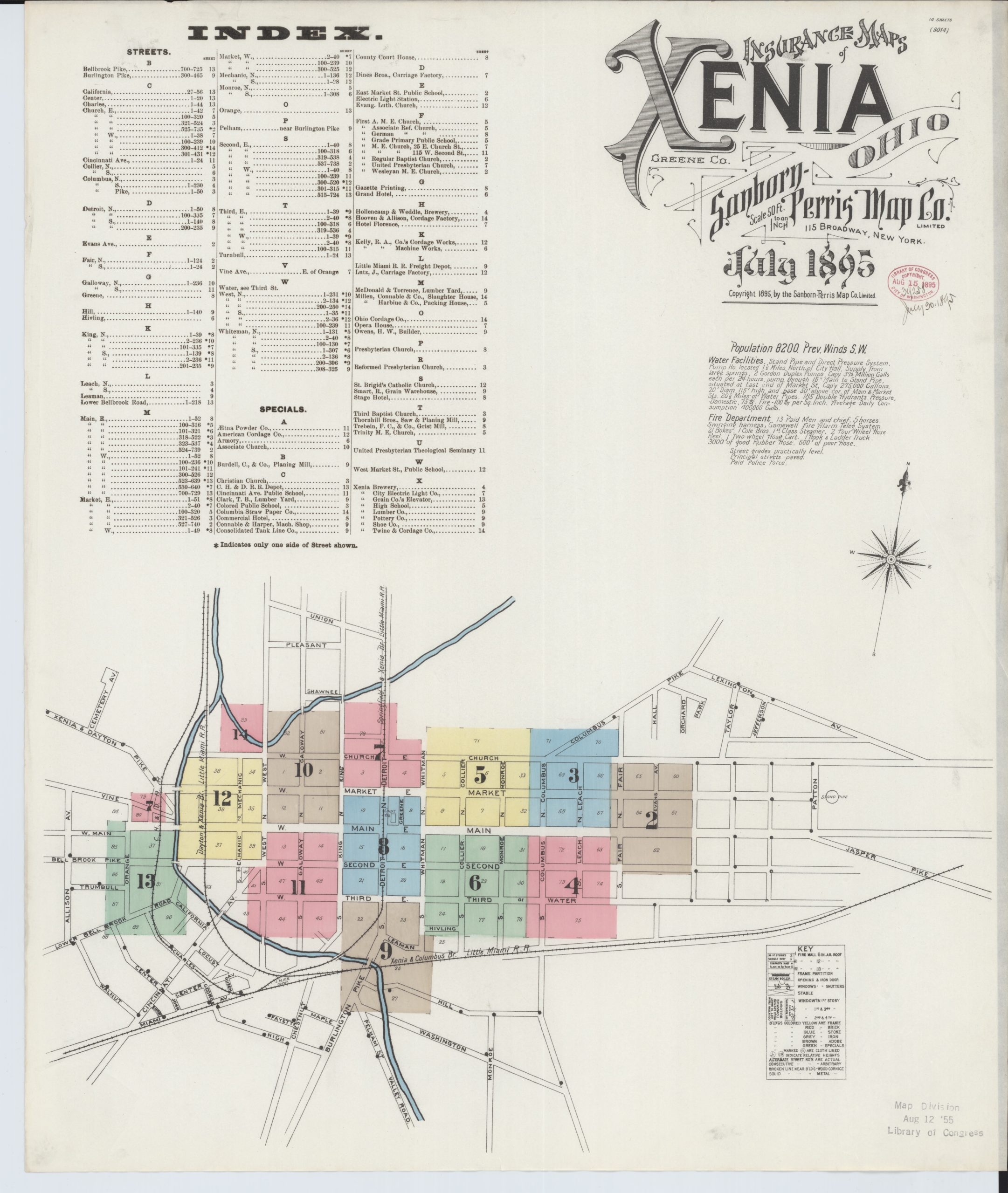 Xenia, Ohio (1895) - Sanborn Fire Maps