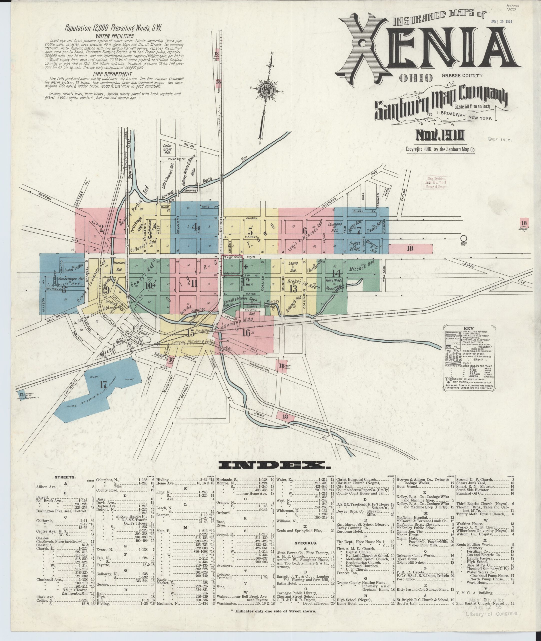 Xenia, Ohio (1910) - Sanborn Fire Maps